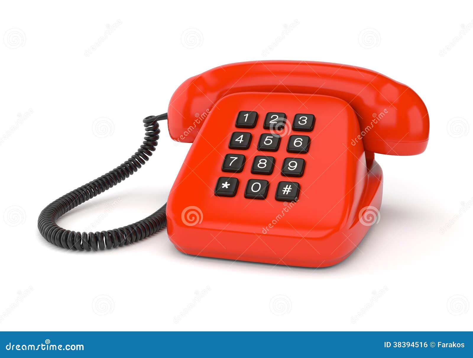 Rode retro telefoon stock illustratie. Illustration of plastiek - 38394516