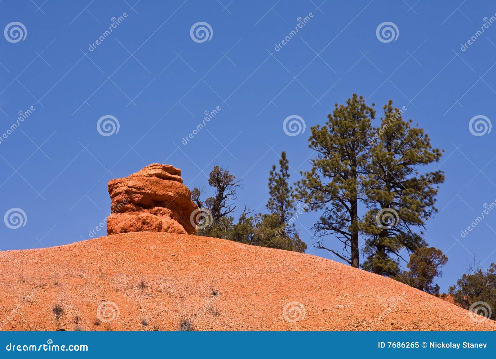 Rode Rots stock afbeelding. Image of steen, wildernis - 7686265