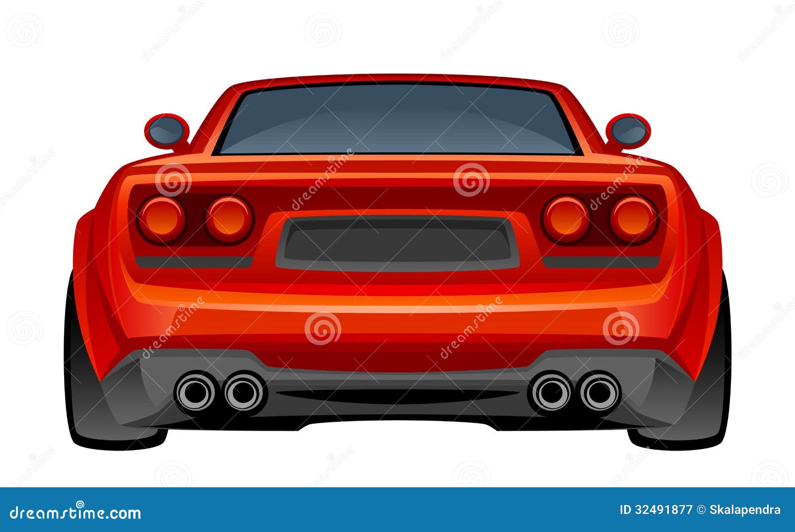 Rode sportwagen vector illustratie. Illustration of modern - 32491877