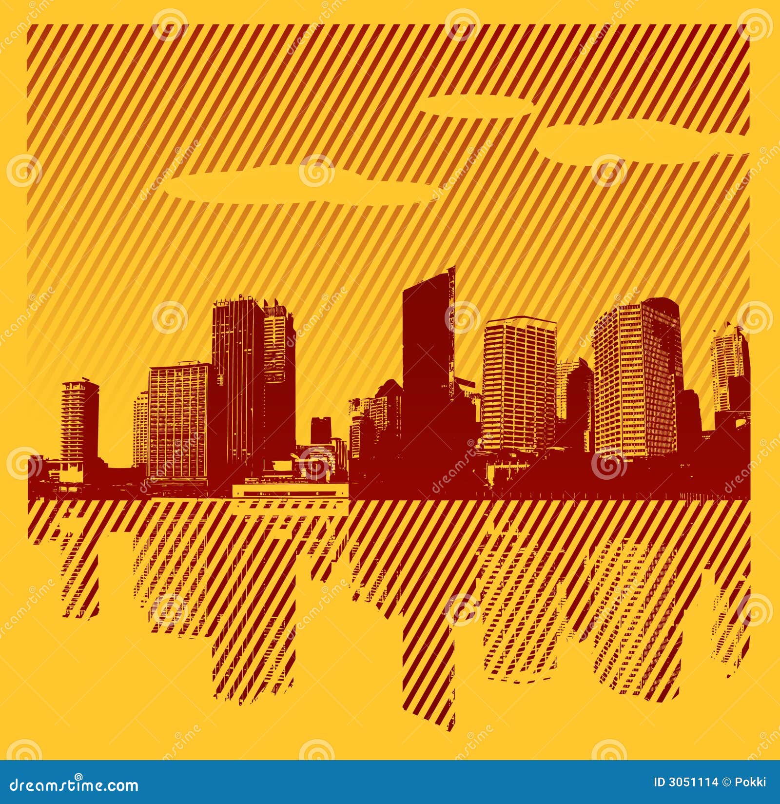 Rode Stad Met Lijnen Picture. Image: 3051114