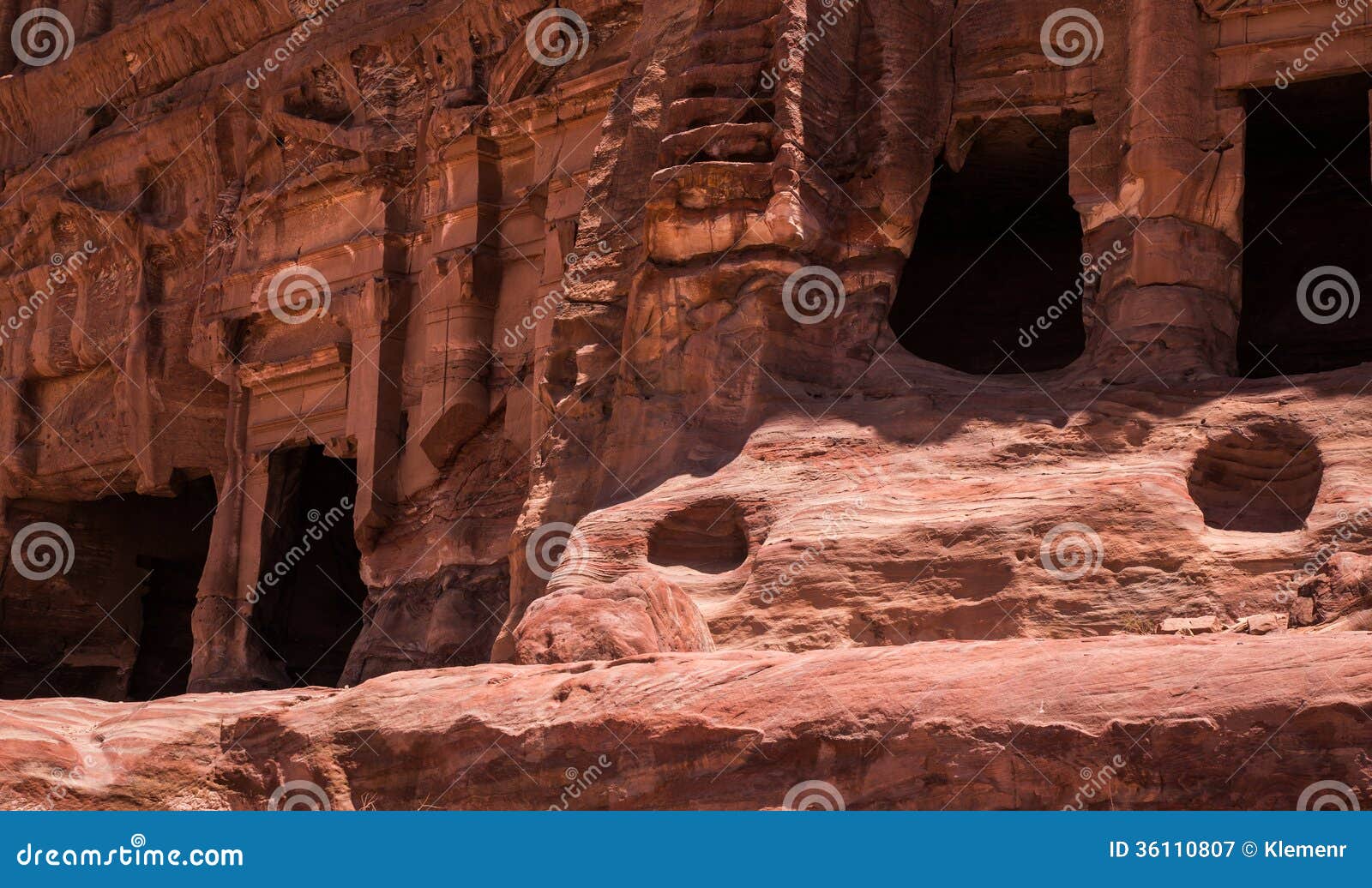 Rode Stad Van Petra, Jordanië Stock Afbeelding - Image of cultuur, azië ...