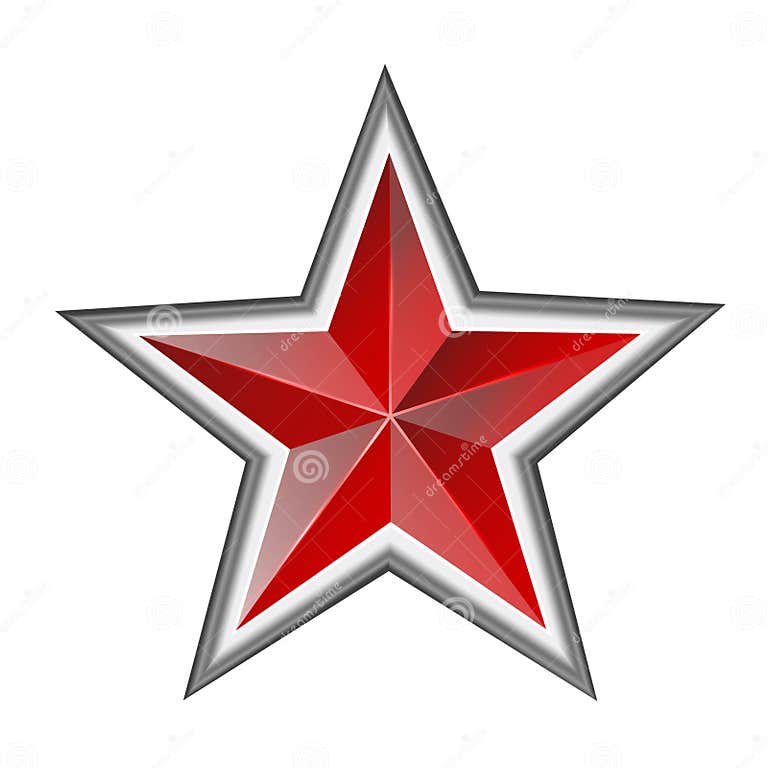 Rode Ster vector illustratie. Illustration of pictogram - 77058081