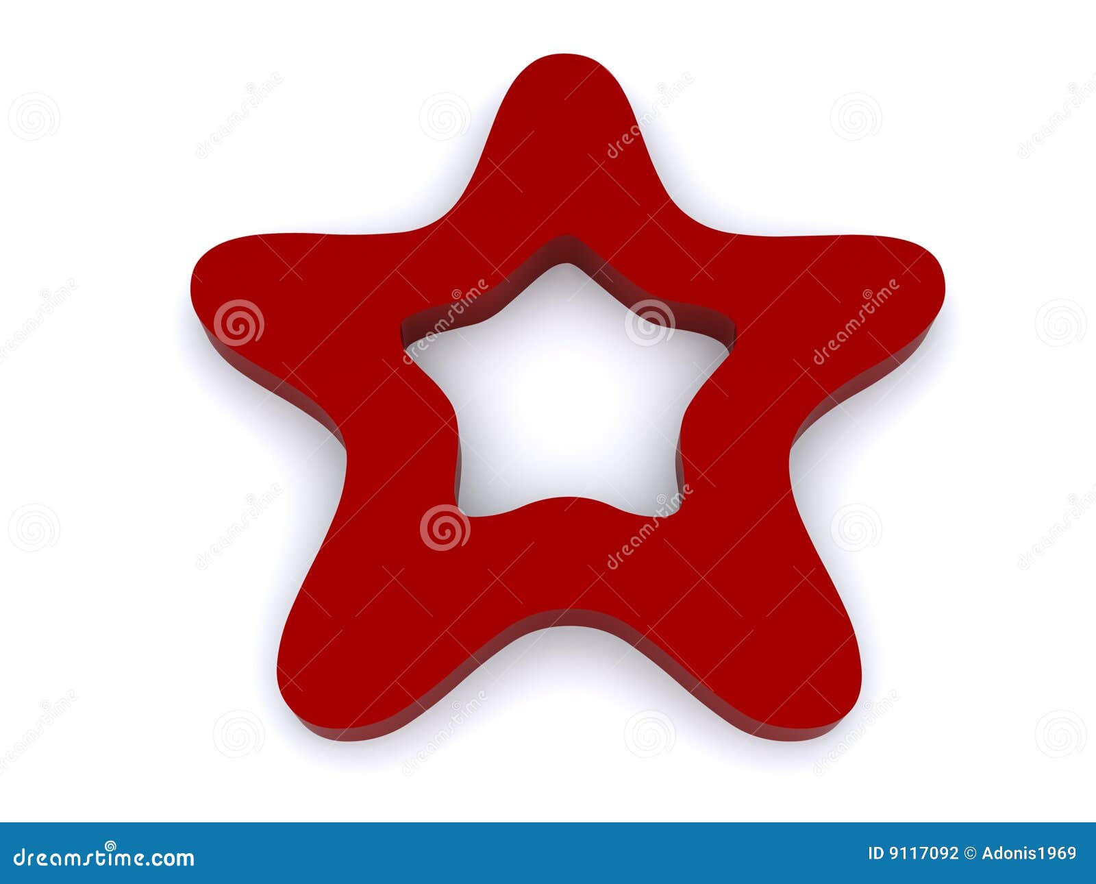 Rode ster stock illustratie. Illustration of sluit, gloeien - 9117092