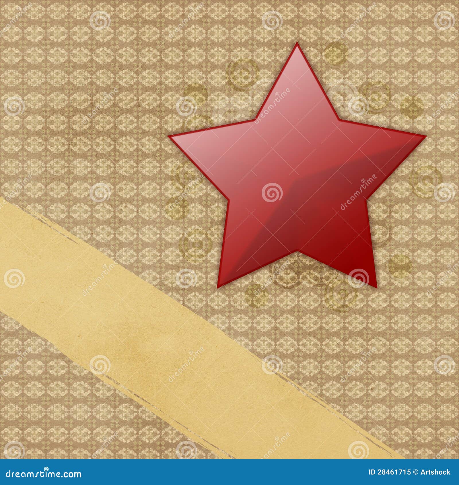 Rode Ster Op Grungedocument Stock Illustratie - Illustration of ...