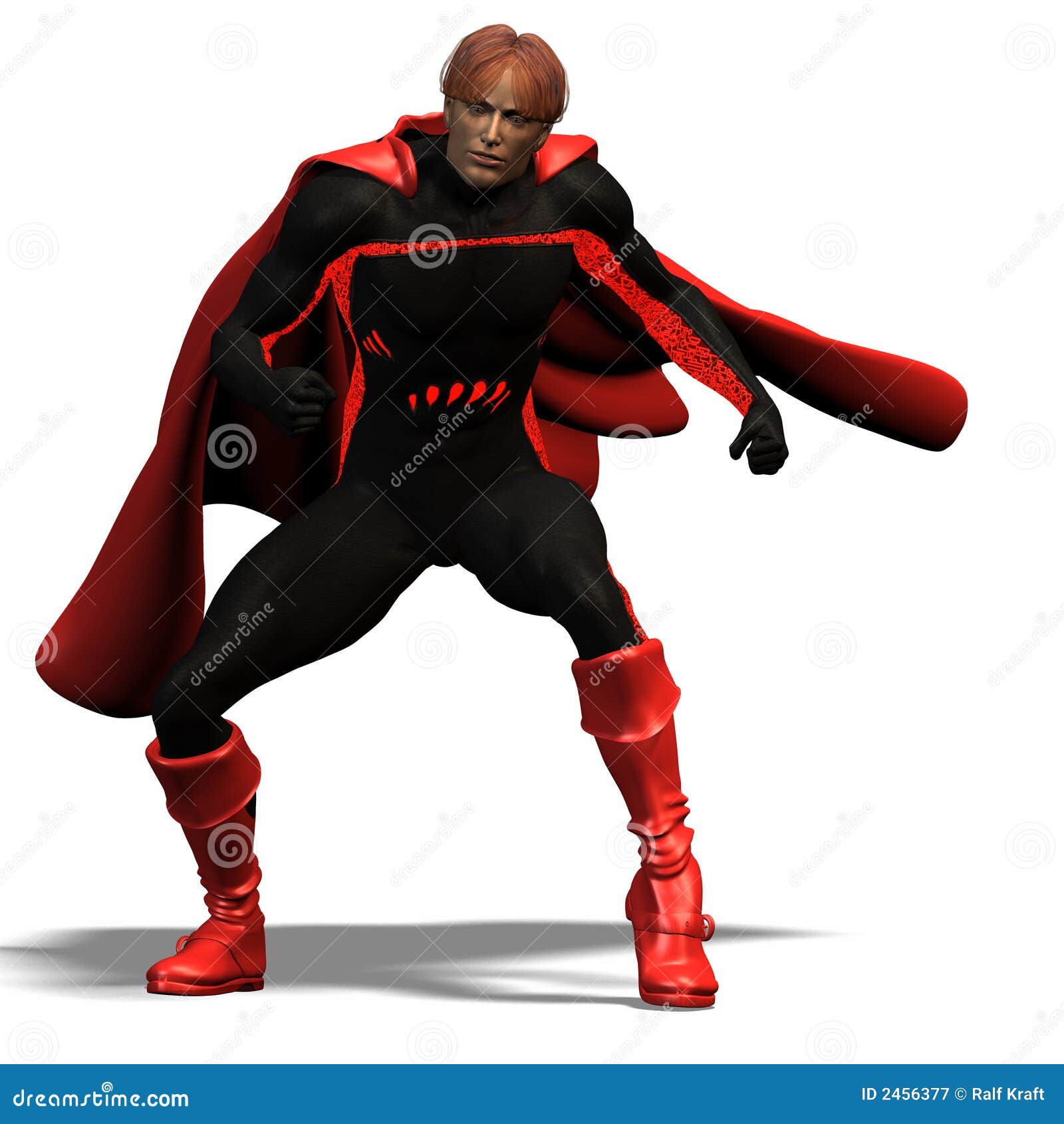 Rode super held #3 stock illustratie. Illustration of sterkte - 2456377