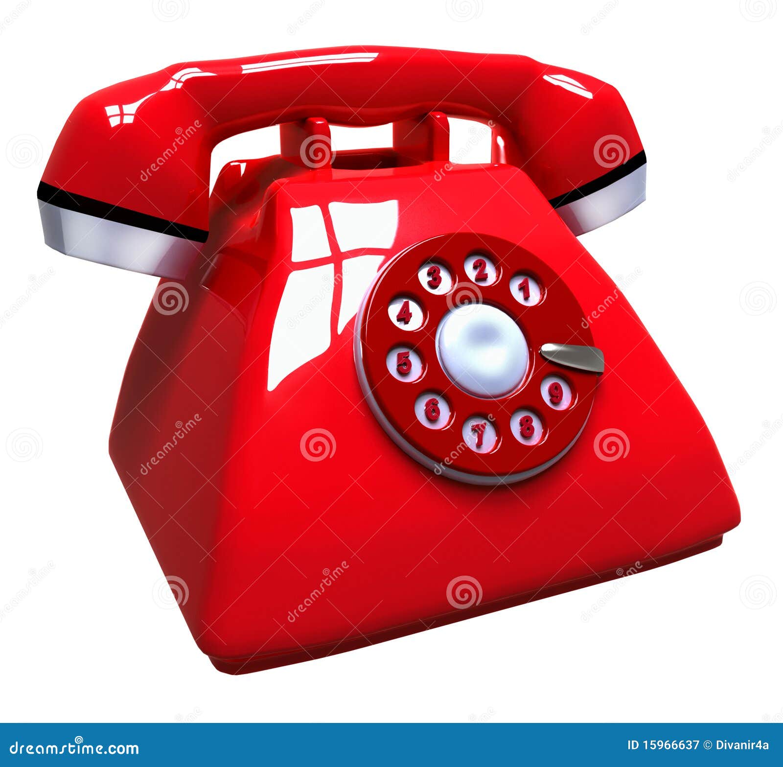 Rode telefoon stock illustratie. Illustration of mededeling - 15966637