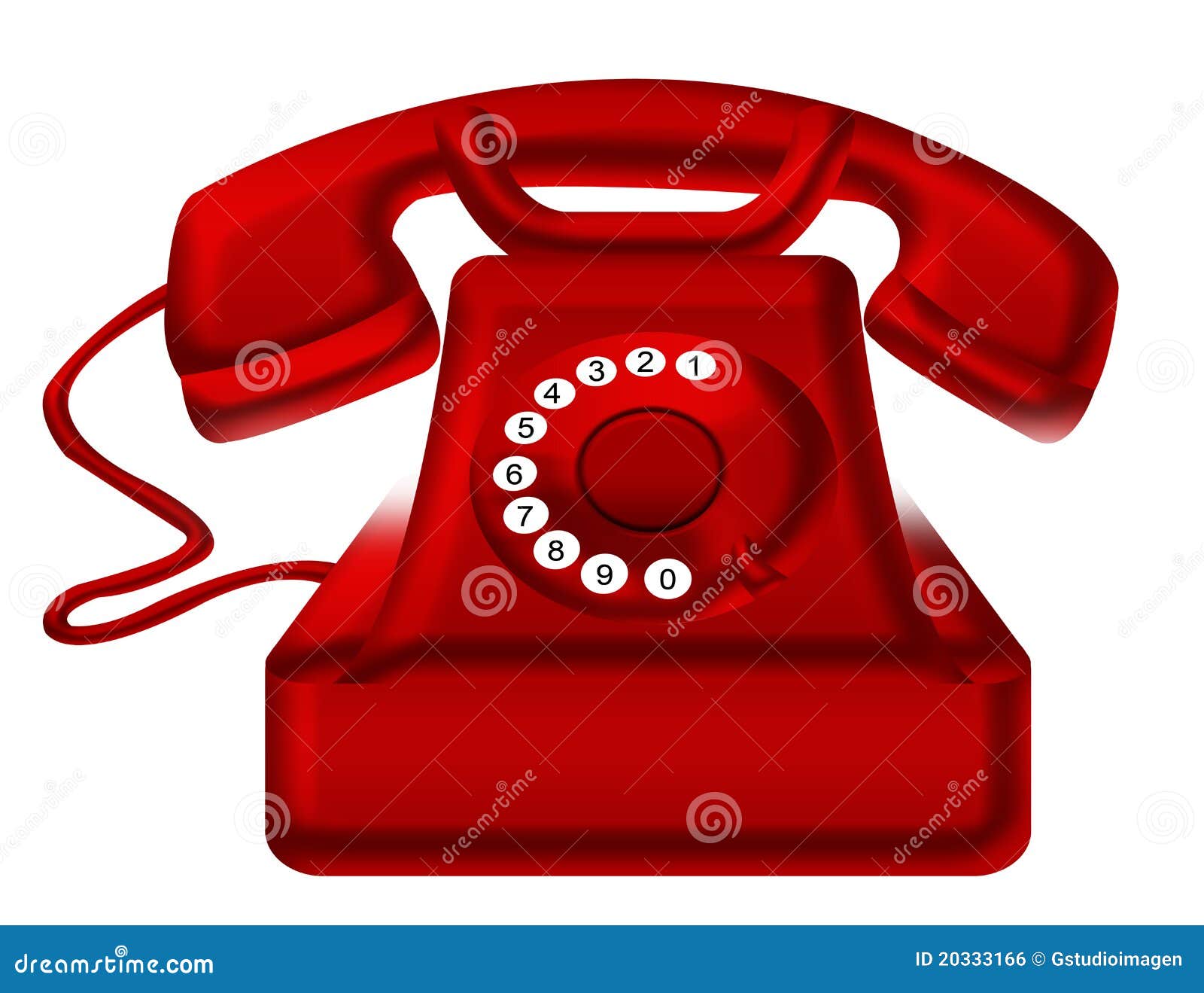 Rode telefoon stock illustratie. Illustration of aansluting - 20333166