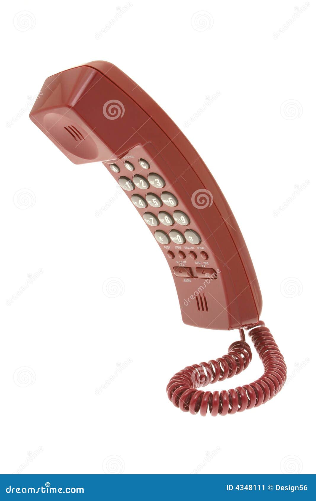 Rode telefoon stock afbeelding. Image of bureau, mededeling - 4348111