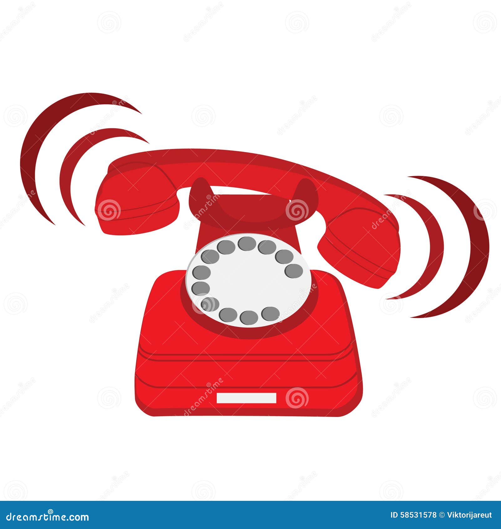 Rode telefoon stock illustratie. Illustration of zaken - 58531578