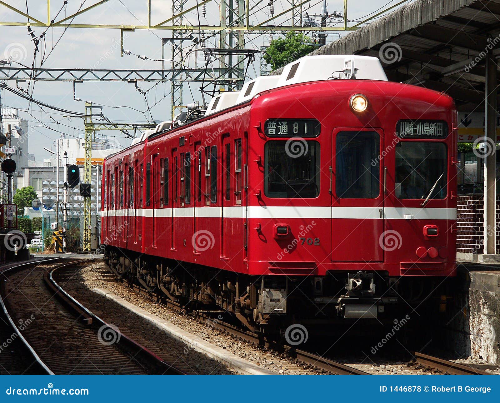 Rode Trein Kawasaki, Japan redactionele stock foto. Image of trein ...