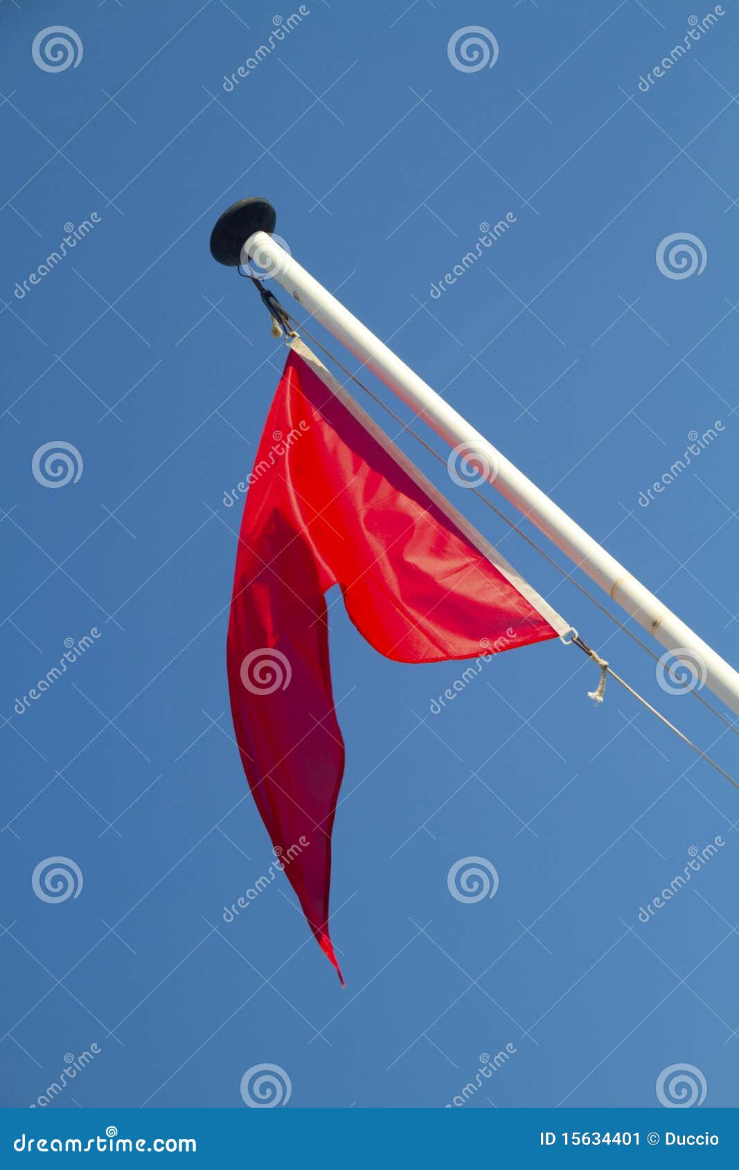 Rode vlag stock afbeelding. Image of ontruim, teken, signaal - 15634401