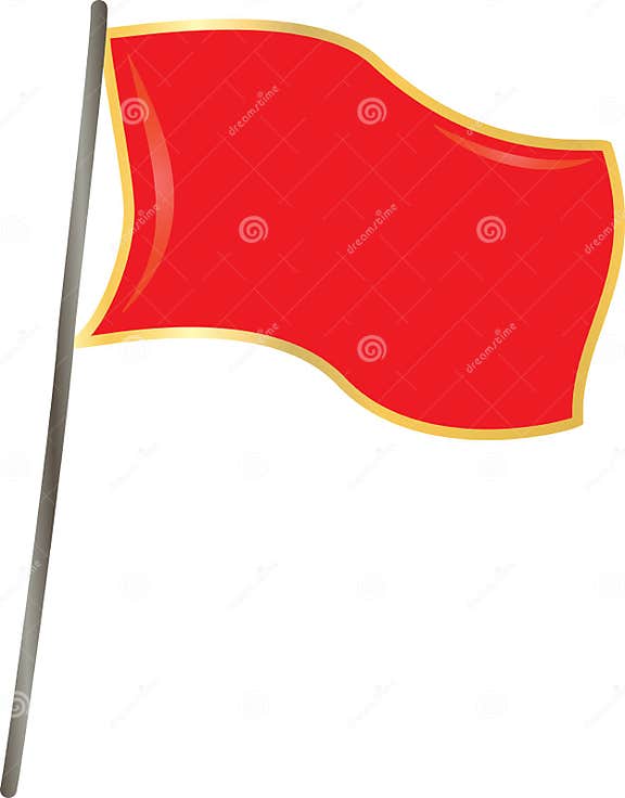 Rode vlag vector illustratie. Illustration of voorzichtigheid - 42176475