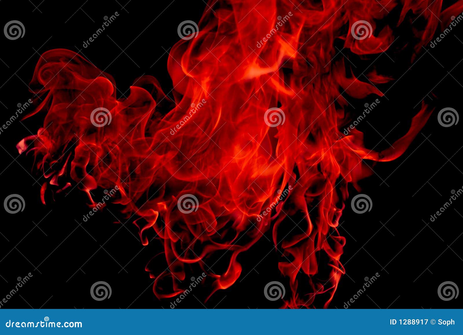 Rode vlam stock afbeelding. Image of brandwond, woede - 1288917