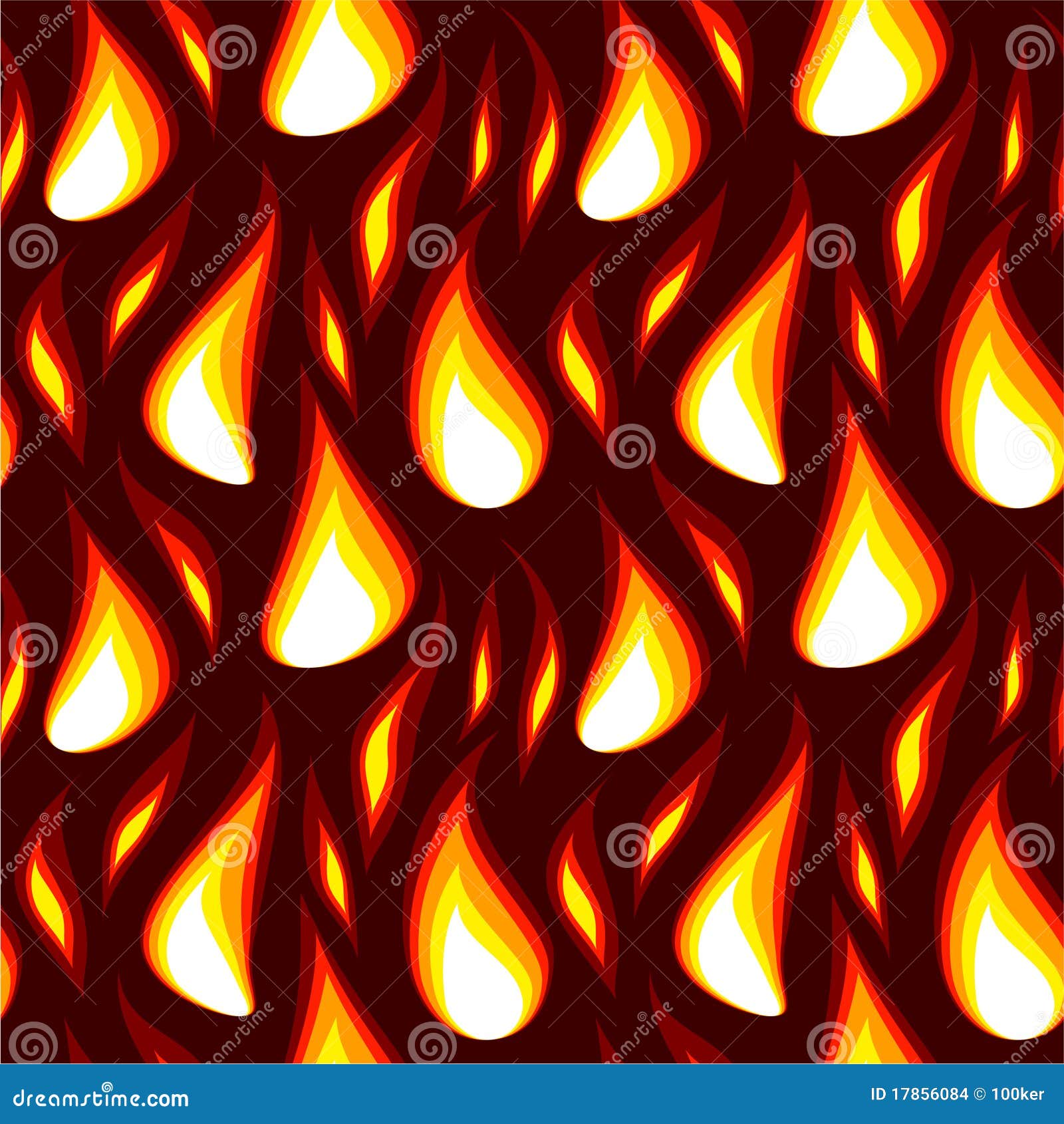 Rode Vlam Naadloze Achtergrond Vector Illustratie - Illustration of ...