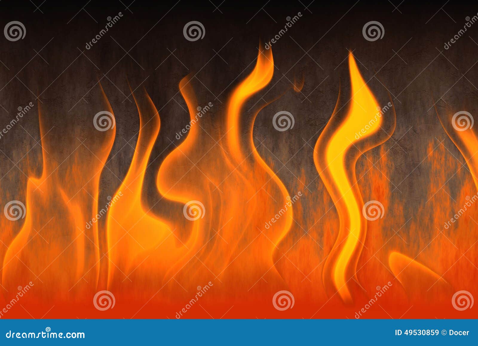 Rode Vlam Van Brand Met Rook Stock Illustratie - Illustration of ...