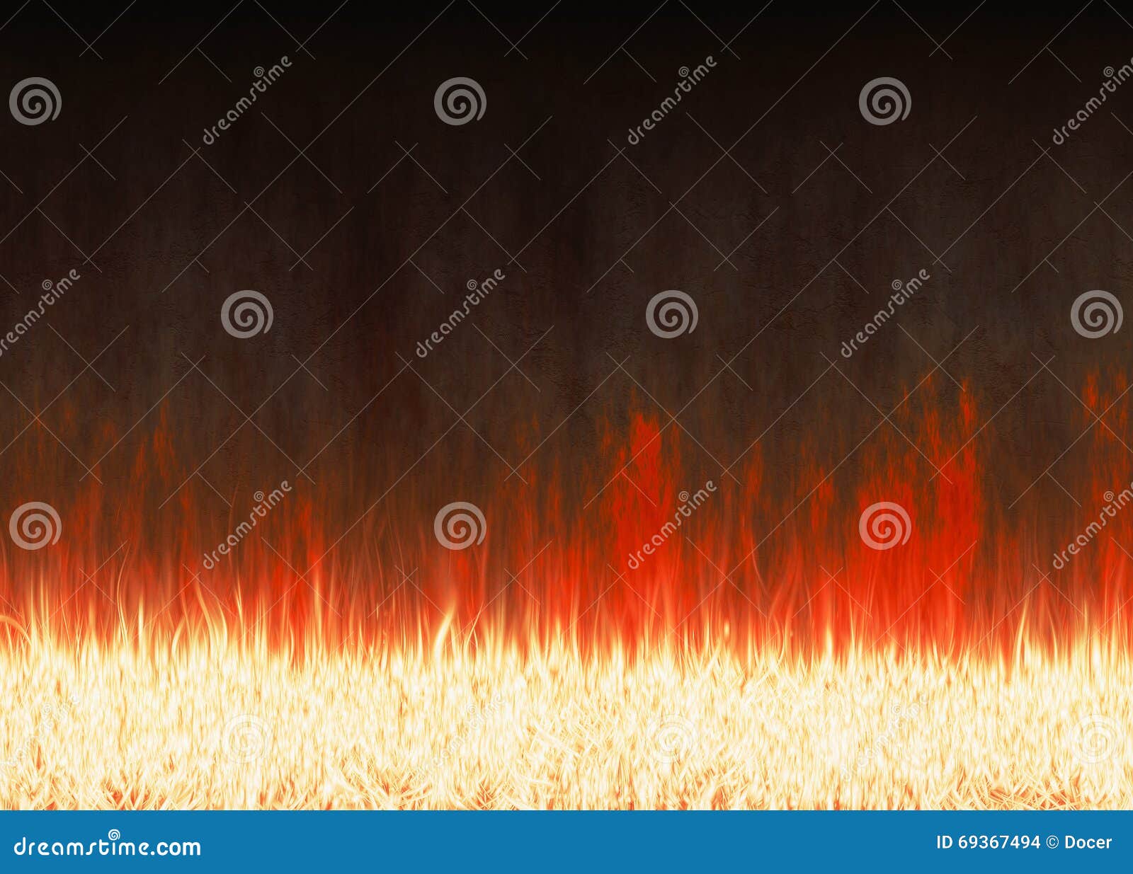 Rode Vlam Van Brand Met Rook Stock Illustratie - Illustration of ...