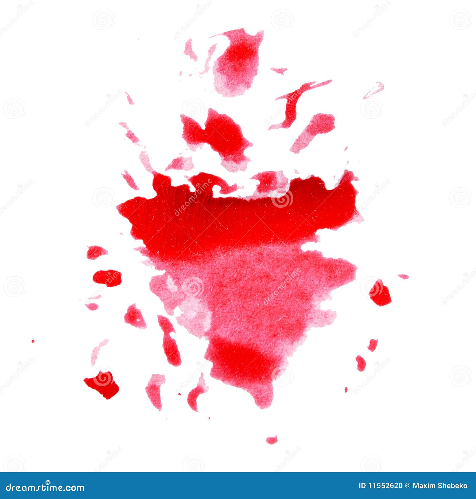 Rode vlek stock foto. Image of druppel, seizoenen, borstels - 11552620