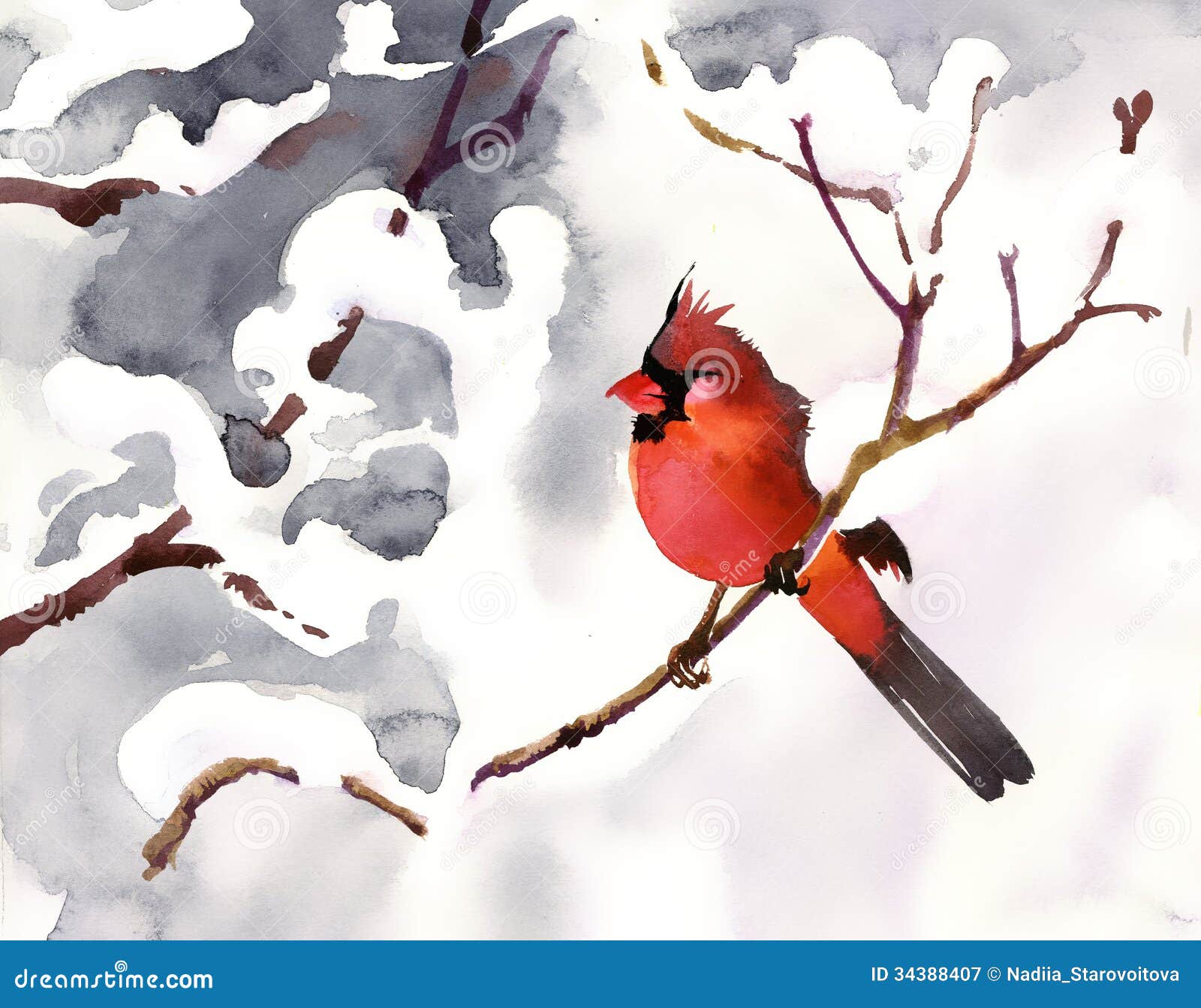 Rode vogel stock illustratie. Illustration of nieuw, nave - 34388407