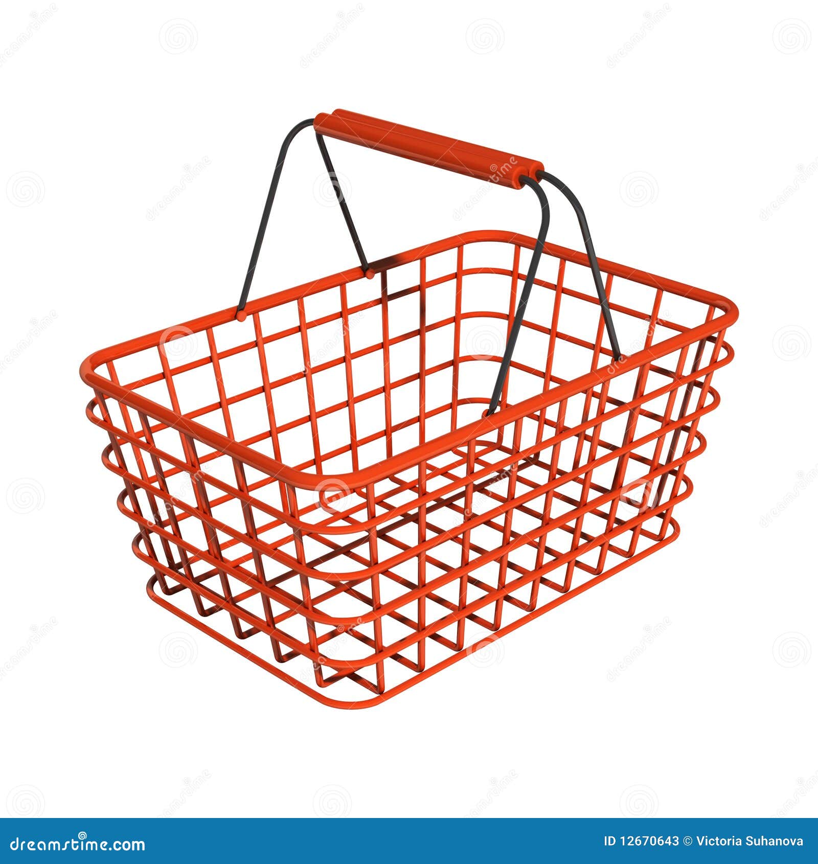 Rode winkelmand stock illustratie. Illustration of winkel - 12670643