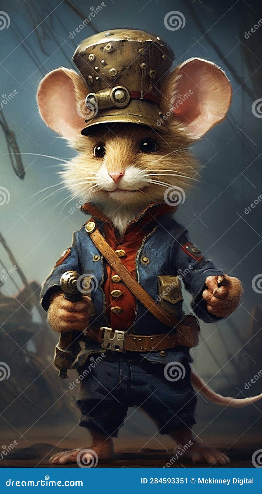 Small Rodent Pirate Character, Created Using Ai Generative. Stock ...