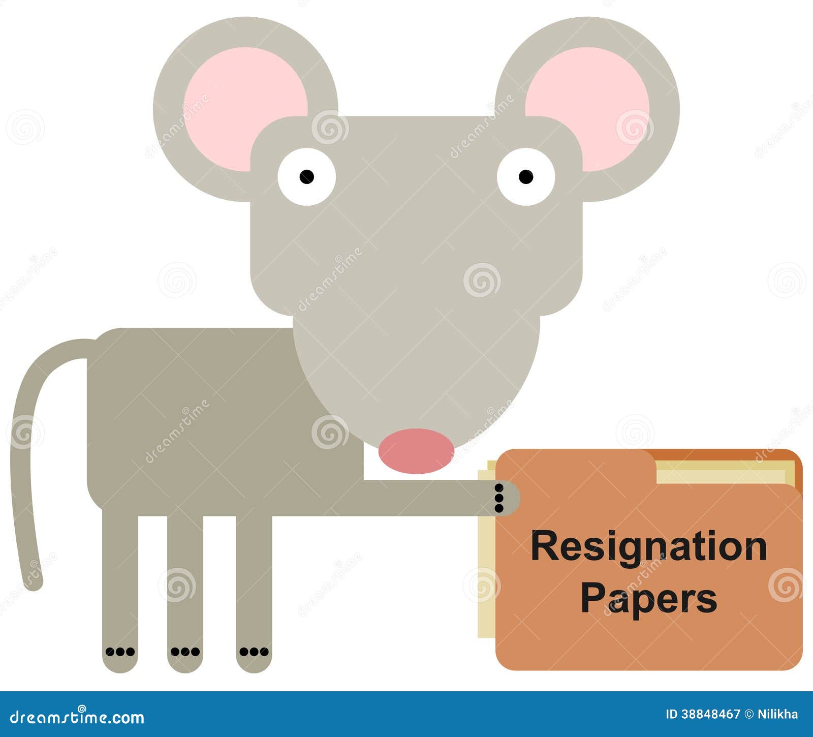 Rodent s resignation stock illustration. Illustration of humor - 38848467