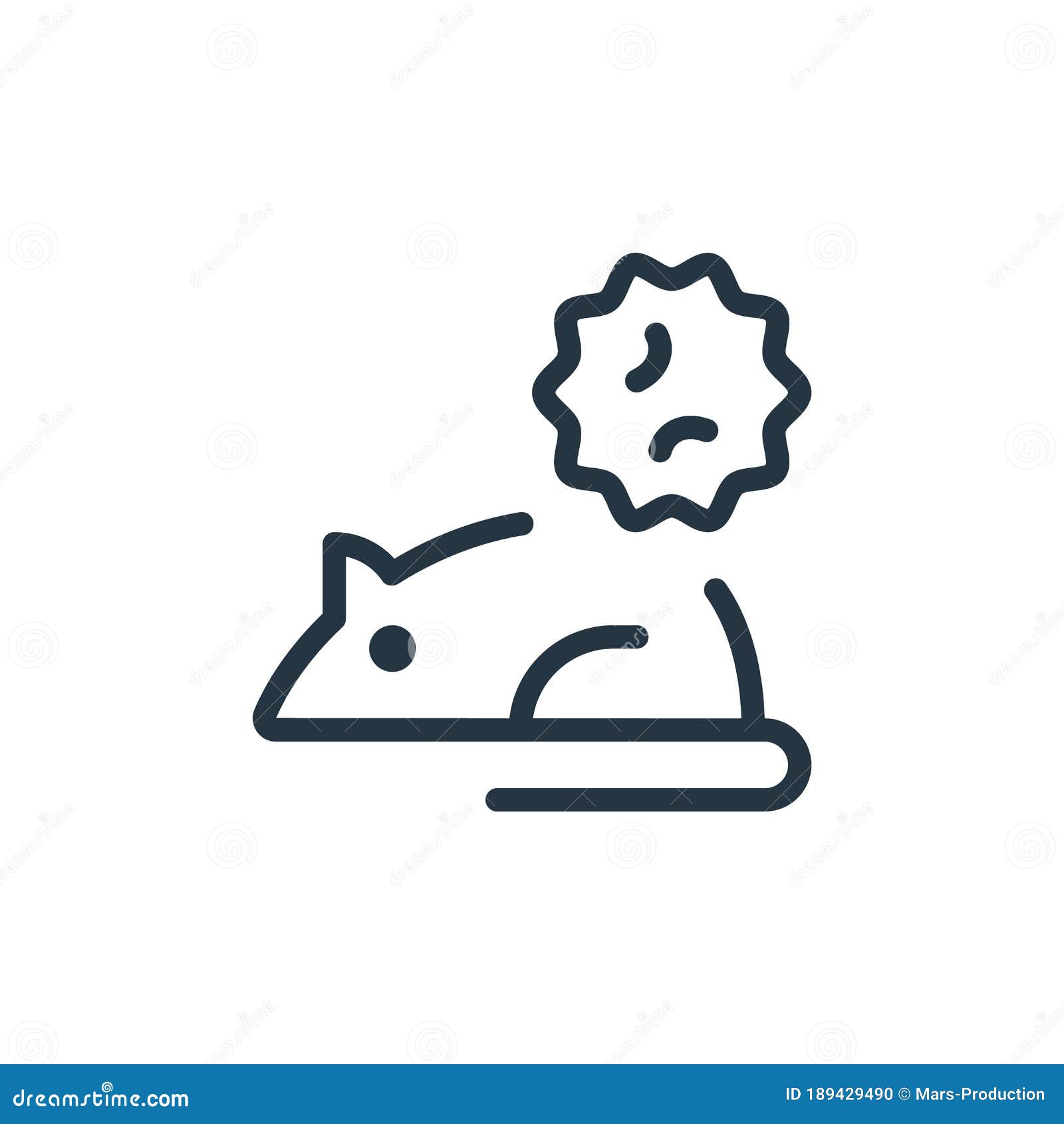 Rodent Vector Icon Isolated on White Background. Outline, Thin Line ...