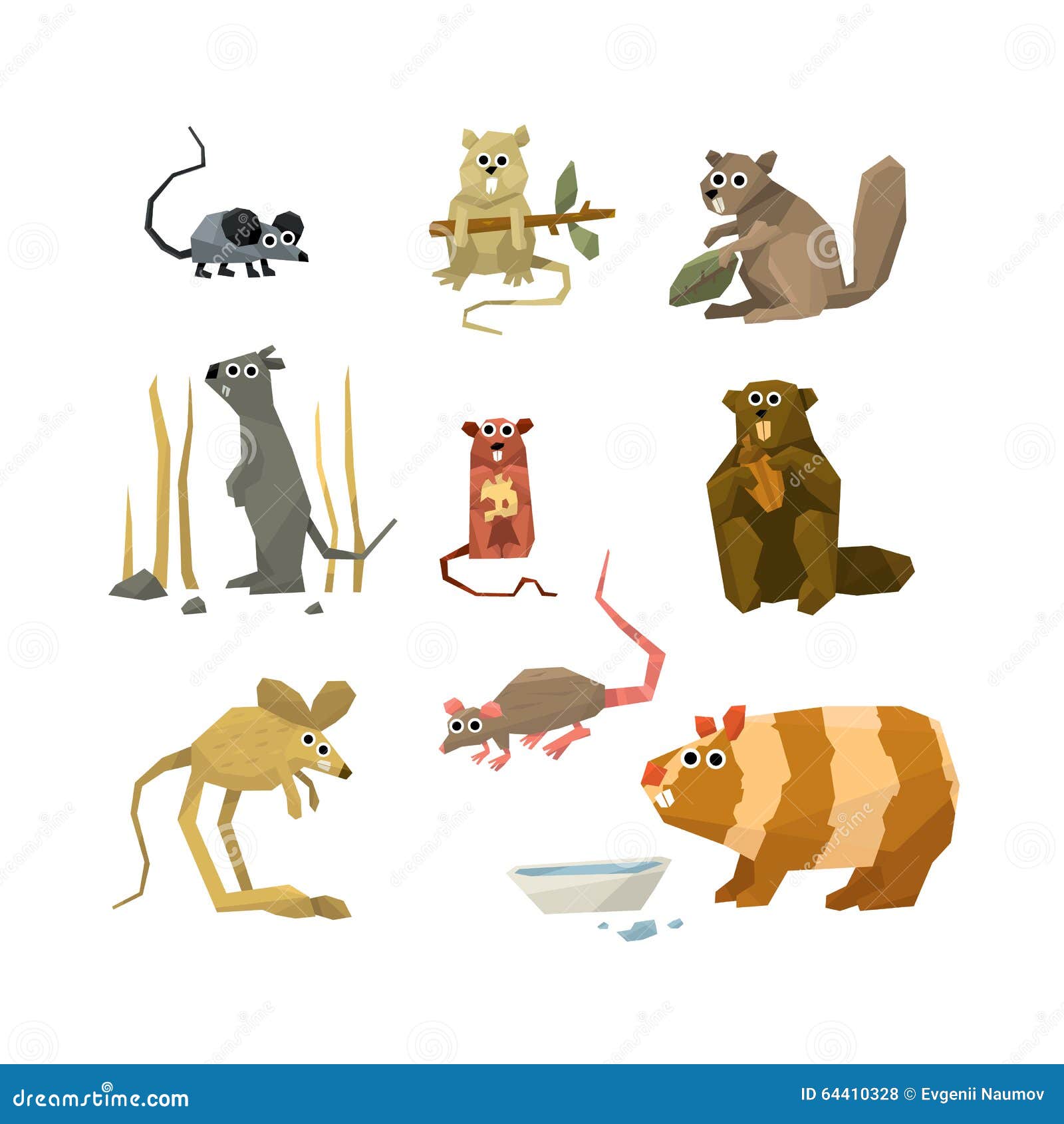 Rodents Vector Collection stock vector. Illustration of rodent - 64410328