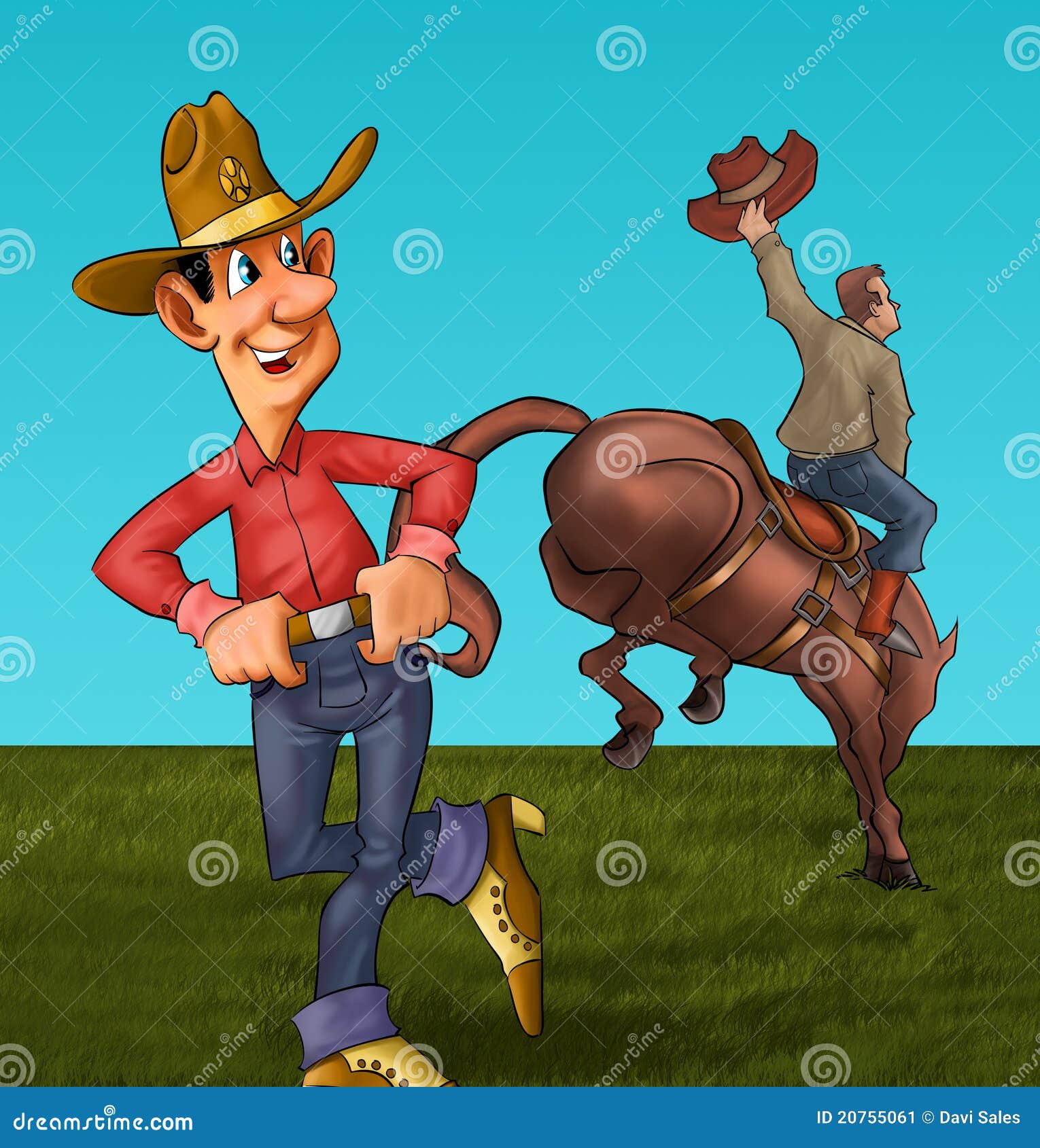 The rodeo stock illustration. Illustration of exciting - 20755061