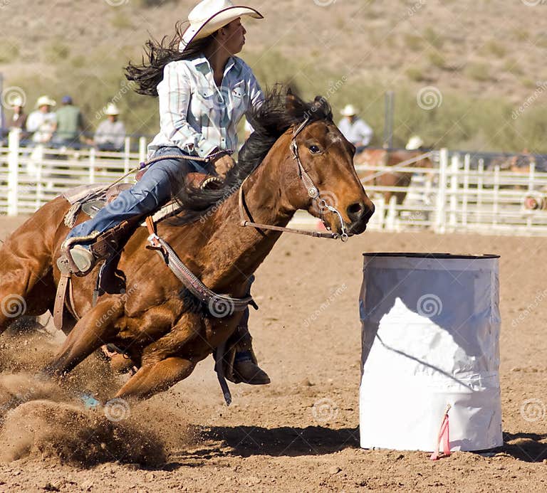 Rodeo Barrel Racing editorial stock photo. Image of champ - 20957648