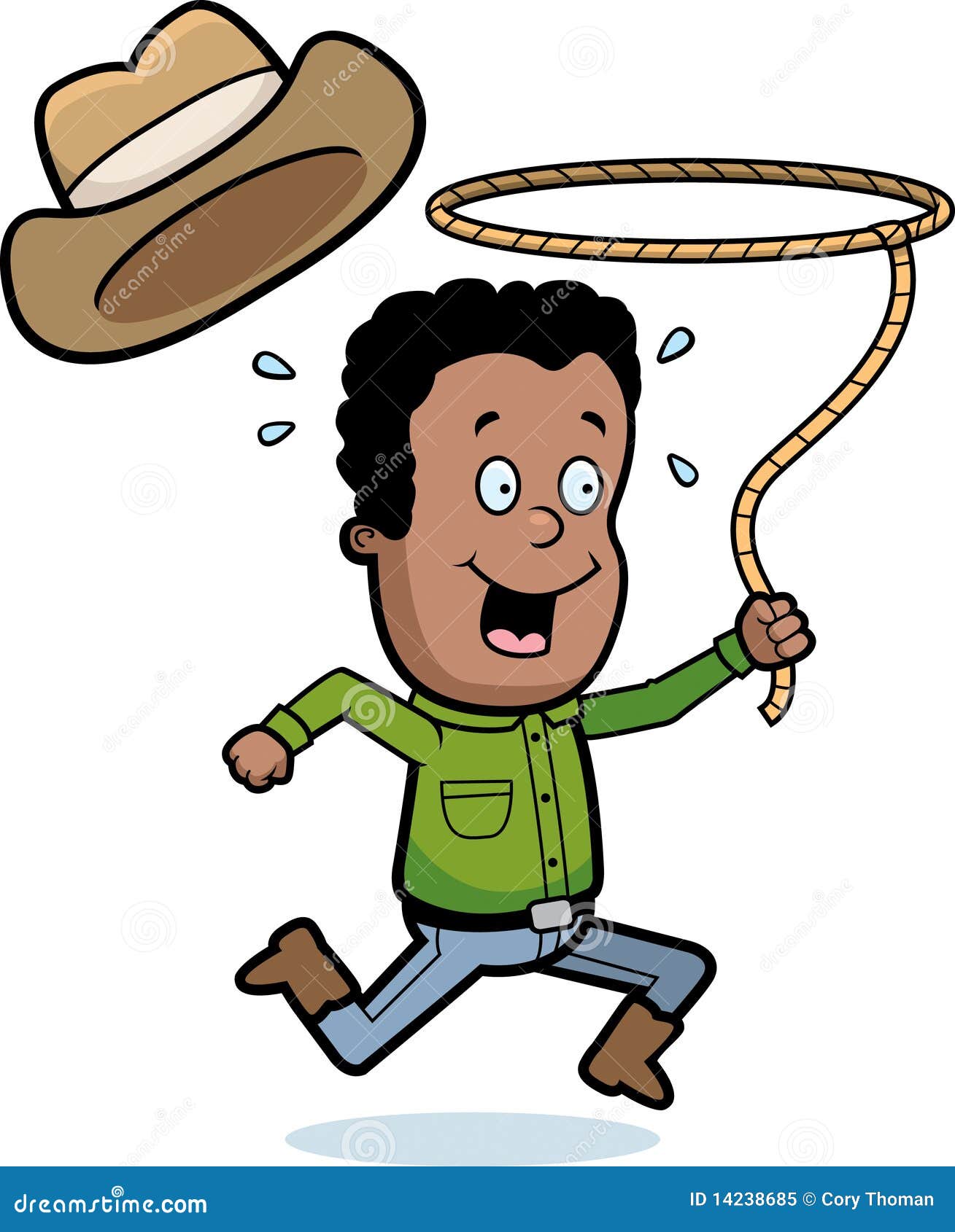 Rodeo Boy stock vector. Illustration of rope, cartoon - 14238685