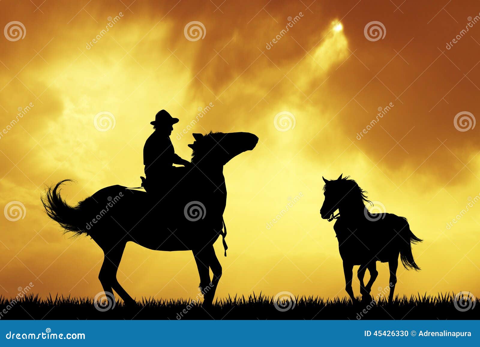 Rodeo cowboy stock illustration. Illustration of rider - 45426330
