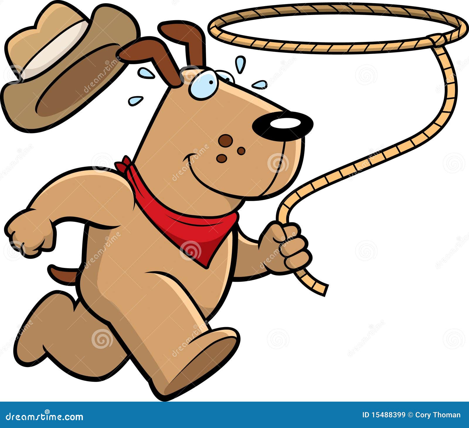 Rodeo del perro ilustración del vector. Ilustración de lazo - 15488399