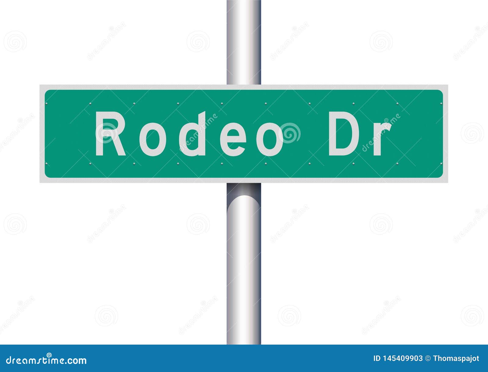 Rodeo Drive road sign stock vector. Illustration of sign - 145409903