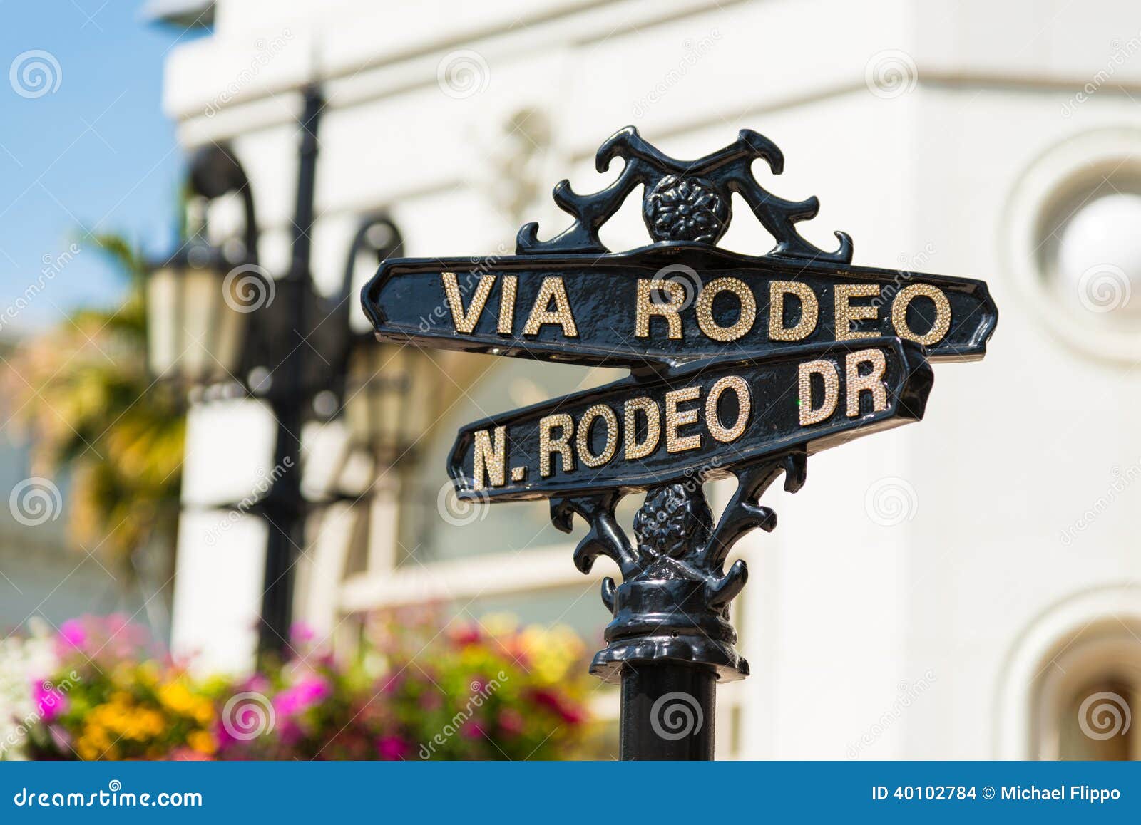Rodeo Drive street signs stock photo. Image of fashion - 40102784