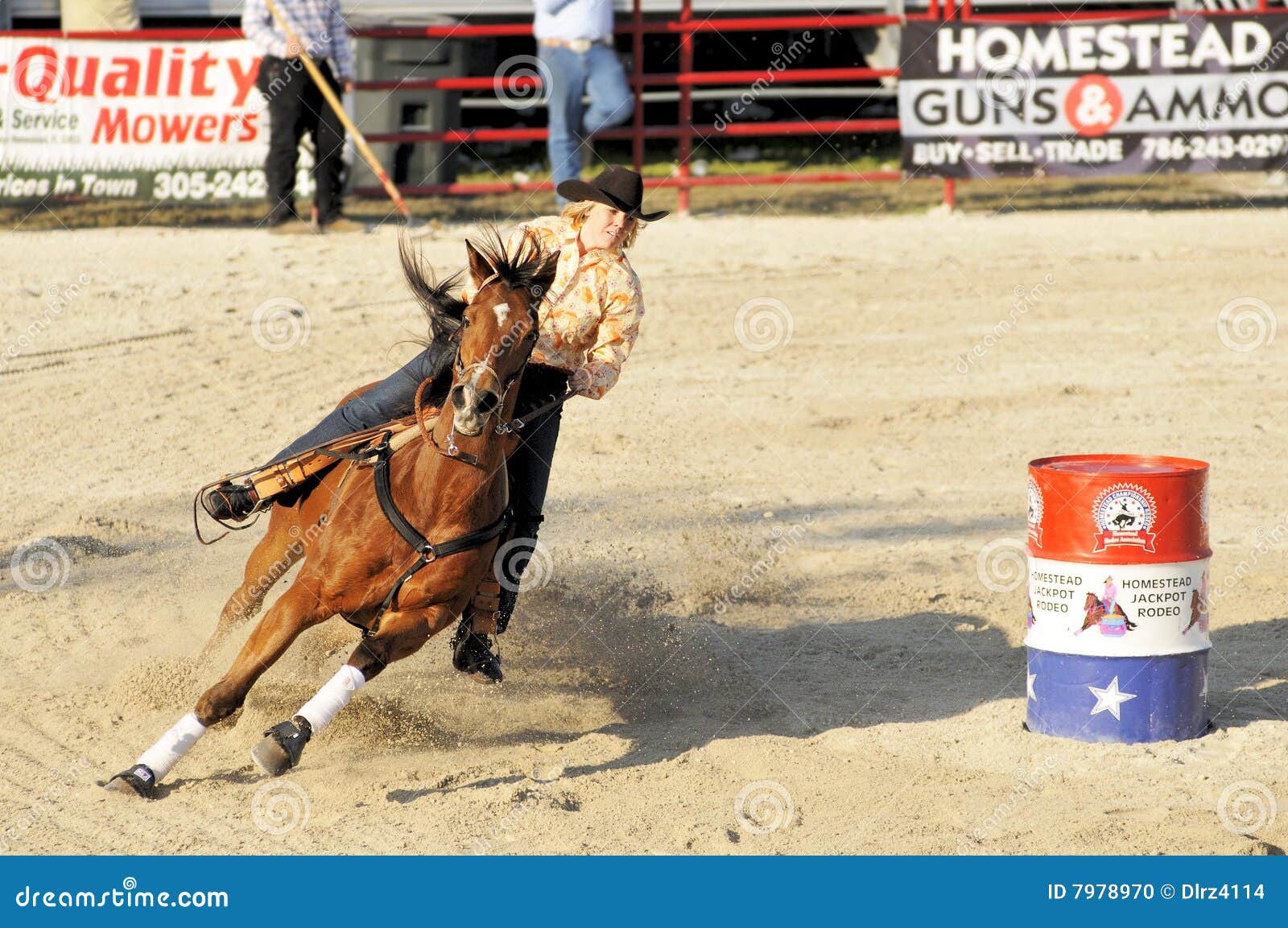 Rodeo Fast Turn editorial image. Image of barrel, turn - 7978970