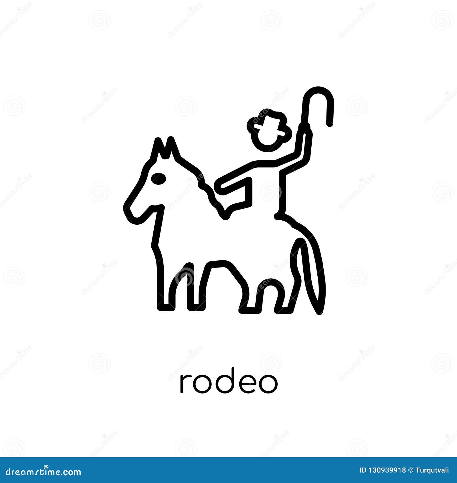 Rodeo Icon from Circus Collection. Stock Vector - Illustration of rodeo ...