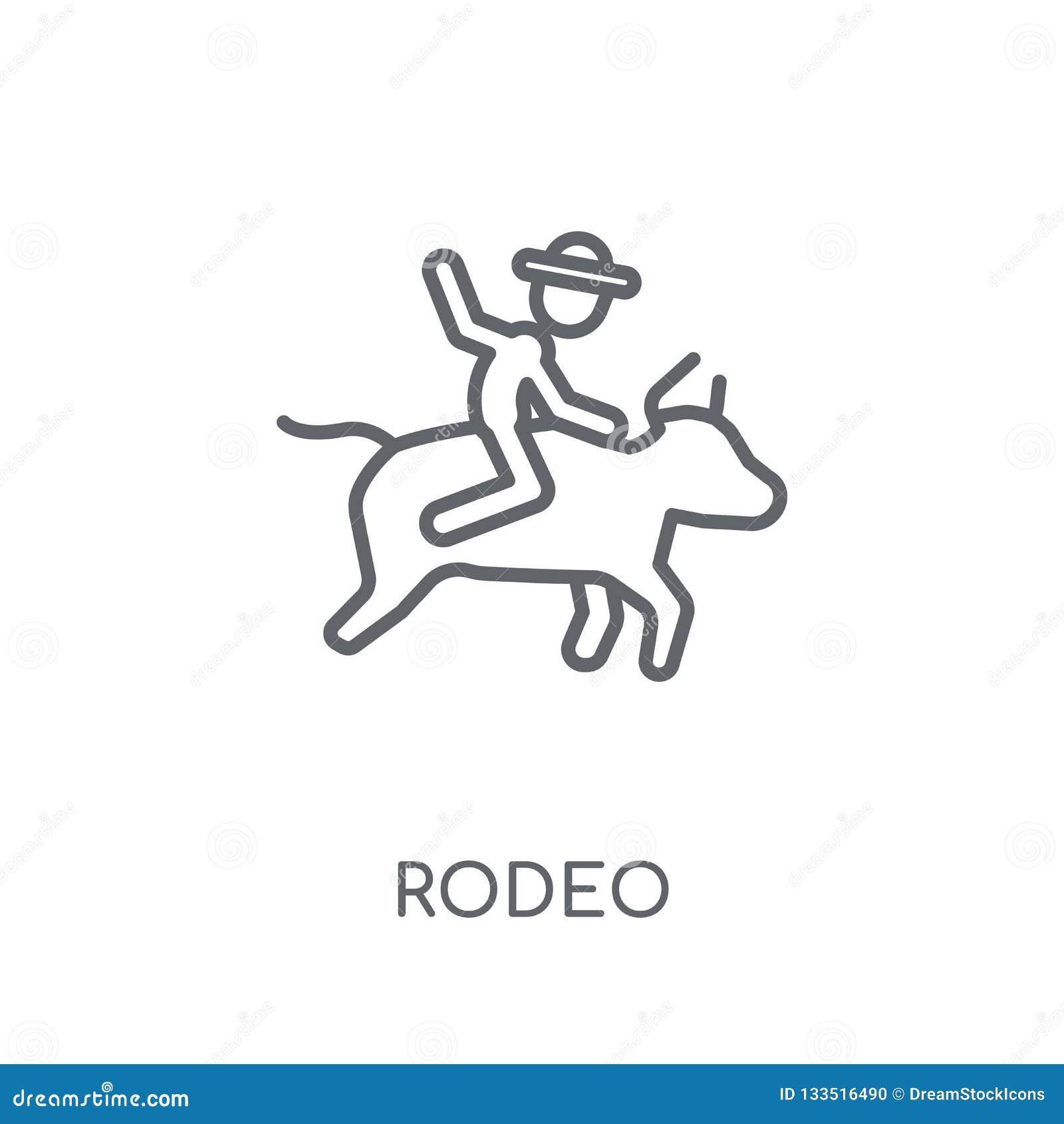 Linear Rodeo Icon From Circus Outline Collection. Thin Line Rodeo ...