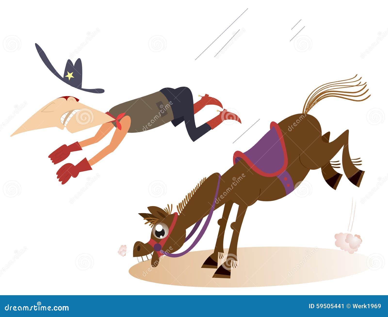 Rodeo stock vector. Illustration of horse, graphic, cartoon - 59505441