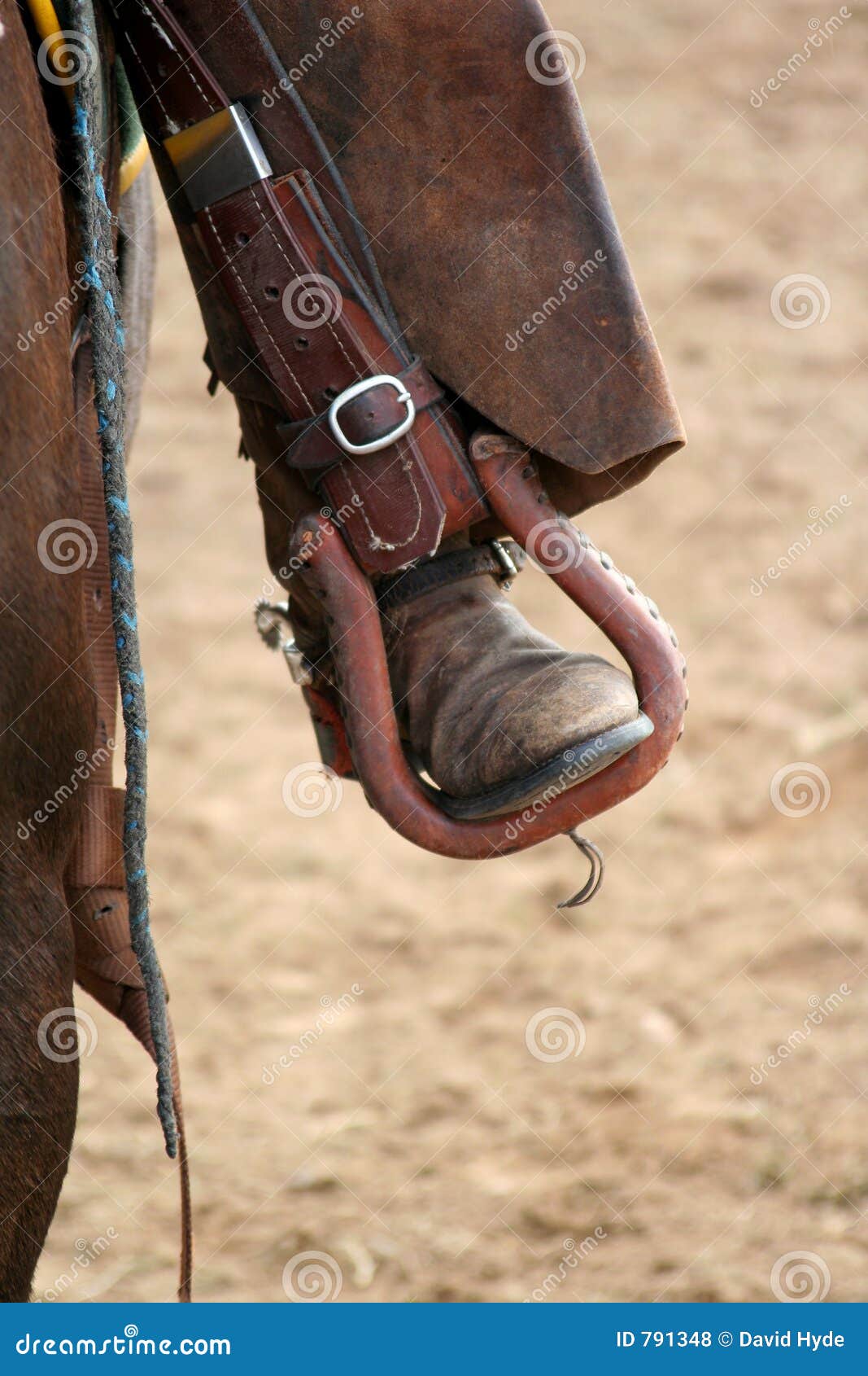 Rodeo Rider S Foot in Stirrup Stock Photo - Image of bull, horse: 791348