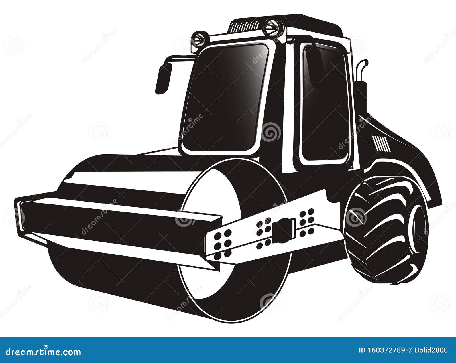 Rodillo blanco y negro stock de ilustración. Ilustración de pesado ...