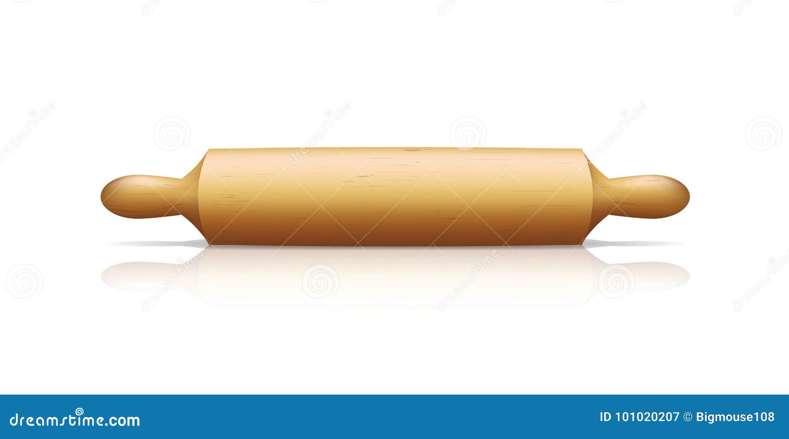 Rodillo De Madera Detallado Realista 3d Vector Ilustración del Vector ...