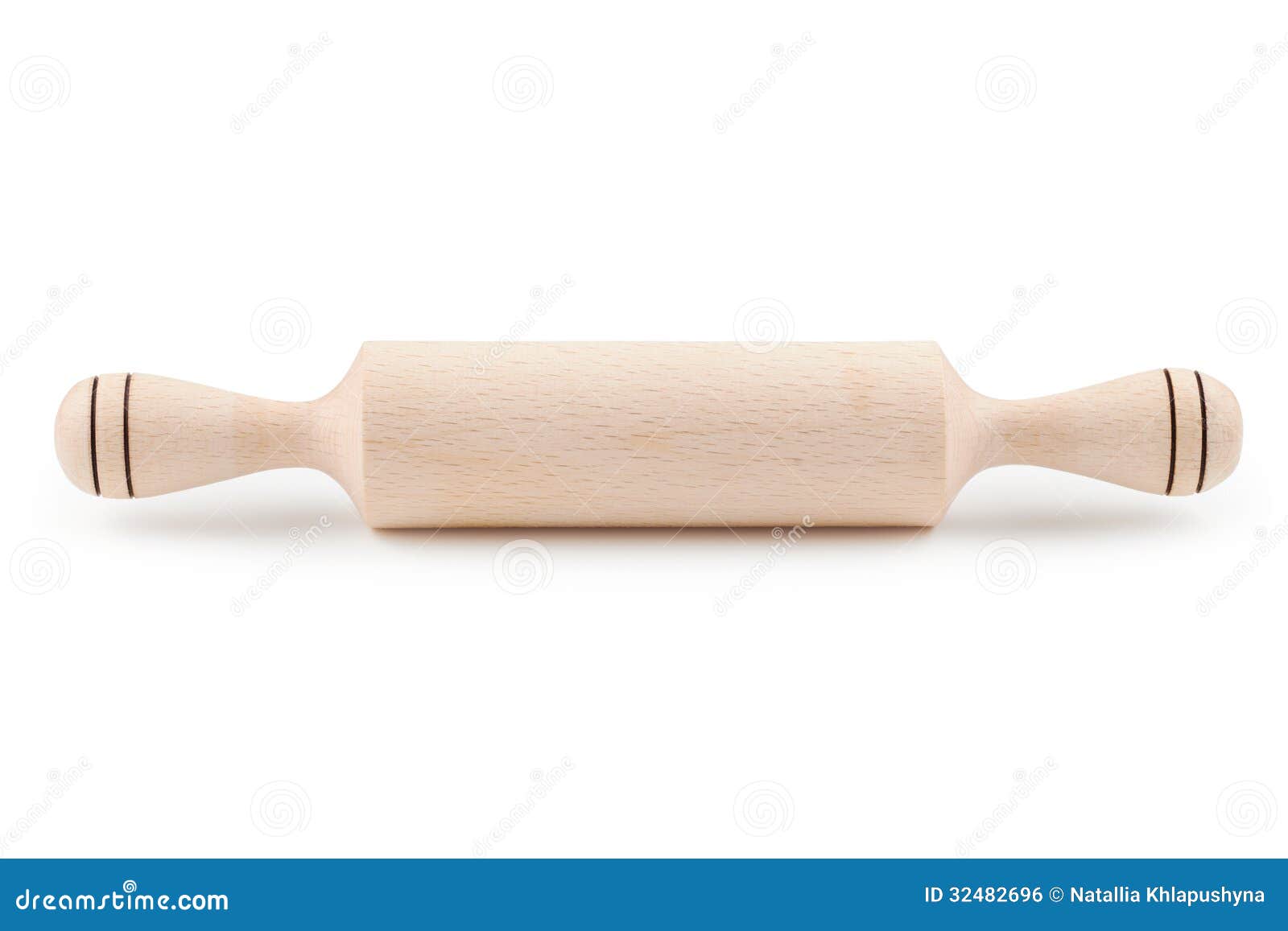 Rodillo De Madera En Blanco Foto de archivo - Imagen de blanco, aplane ...
