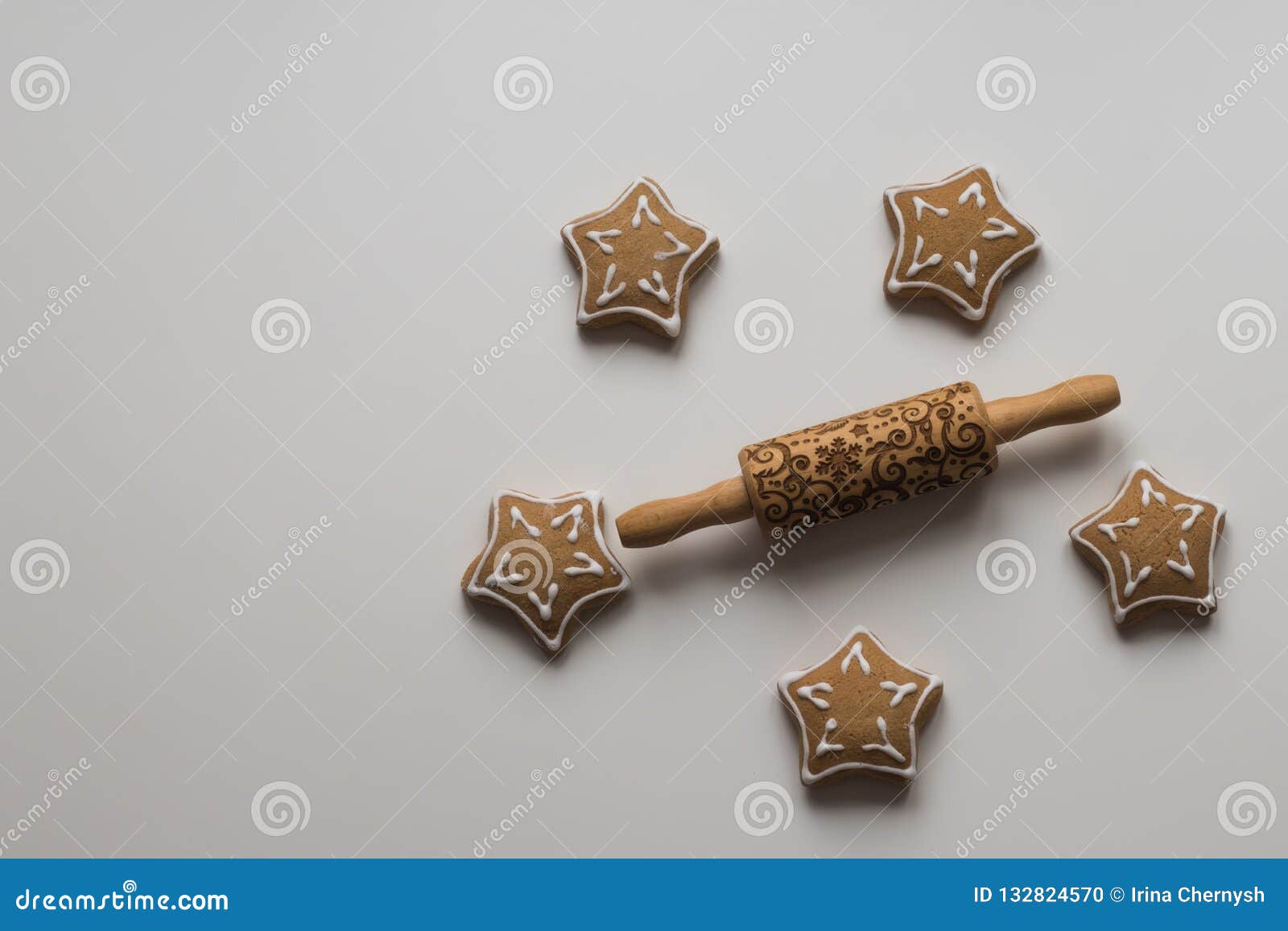 Rodillo De Madera Tradicional Con Textura Del Modelo Tradicional ...