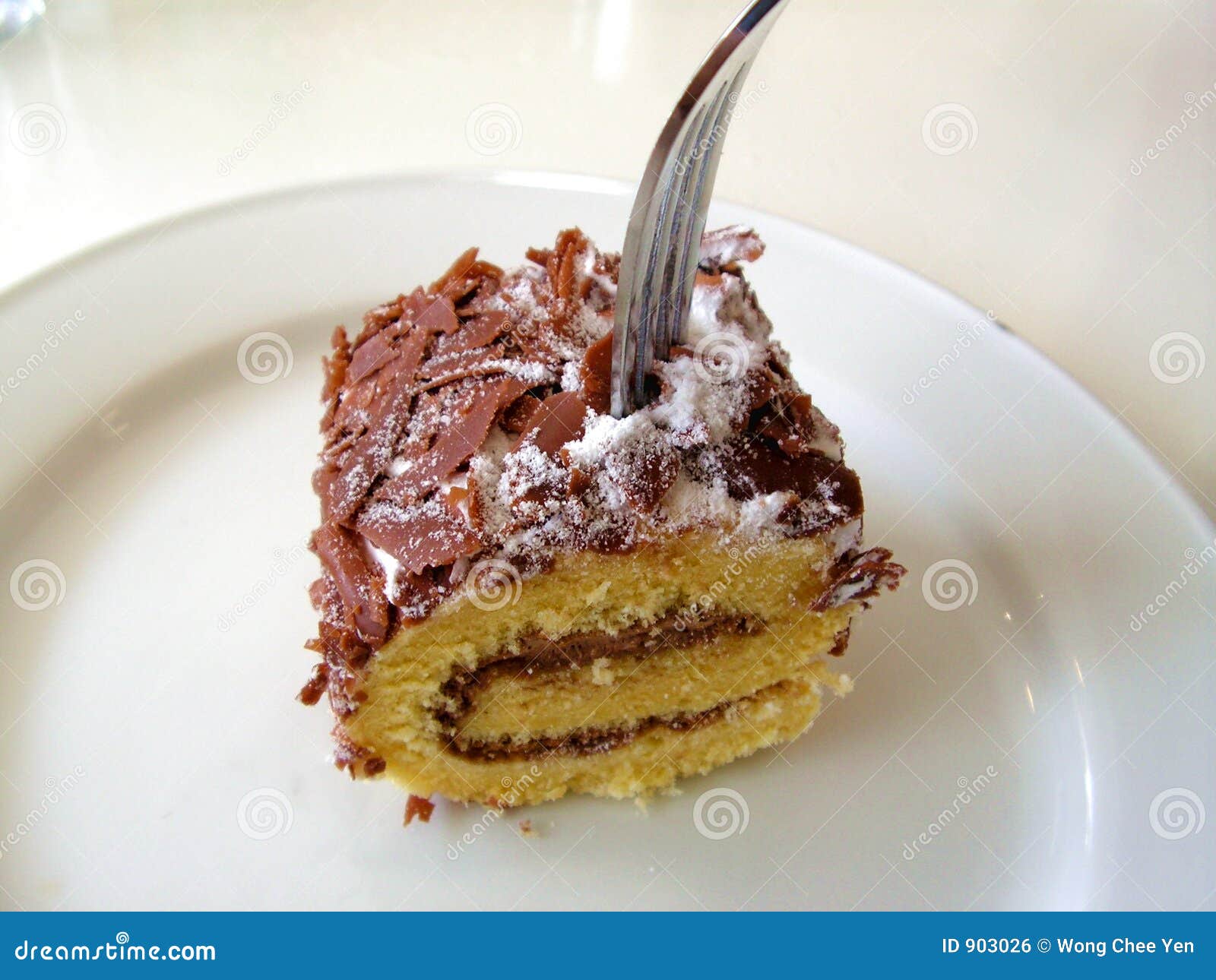 Rodillo Del Postre Del Chocolate Foto de archivo - Imagen de rotura ...