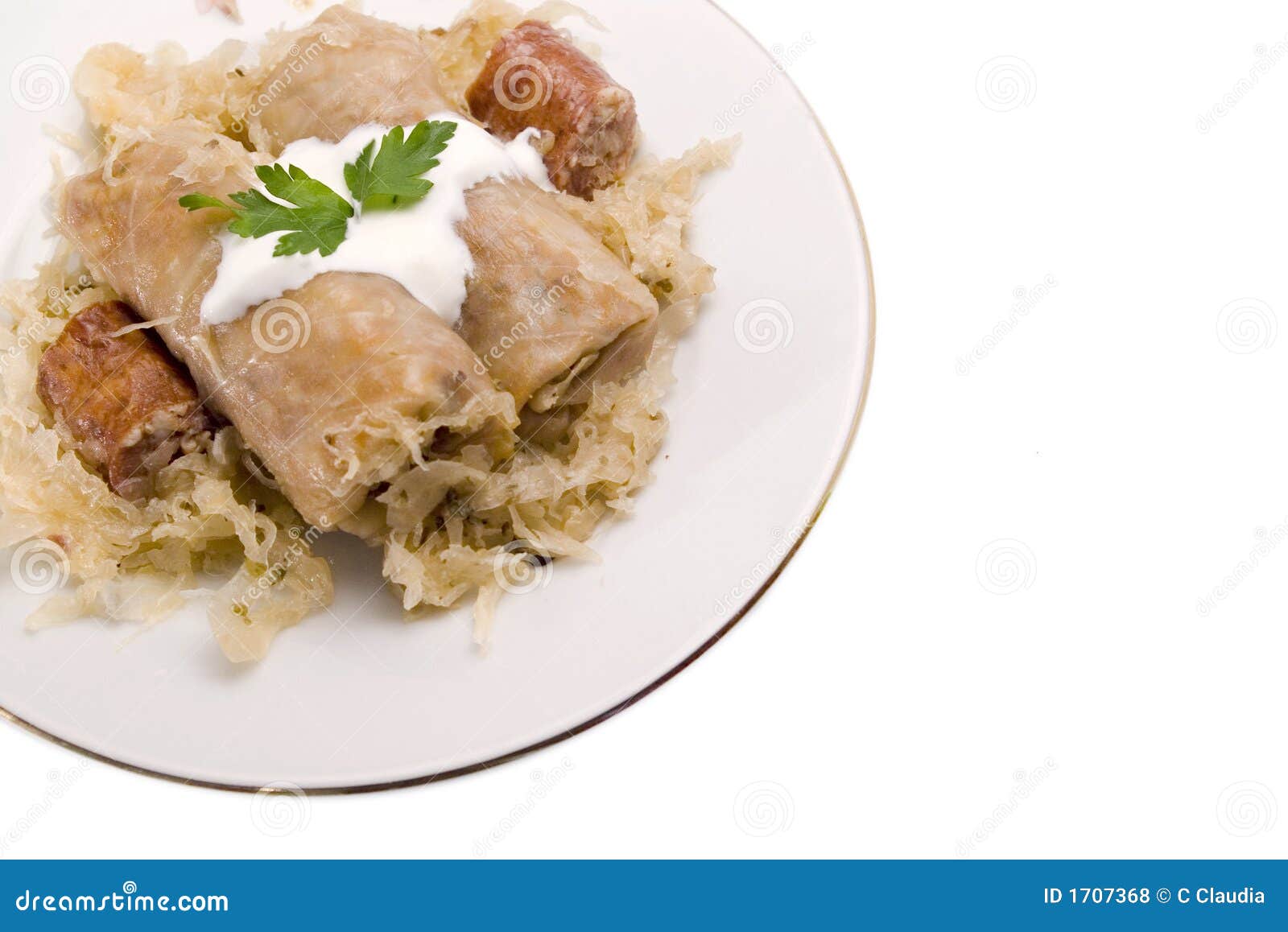 Rodillos de la col rellena foto de archivo. Imagen de tomate - 1707368