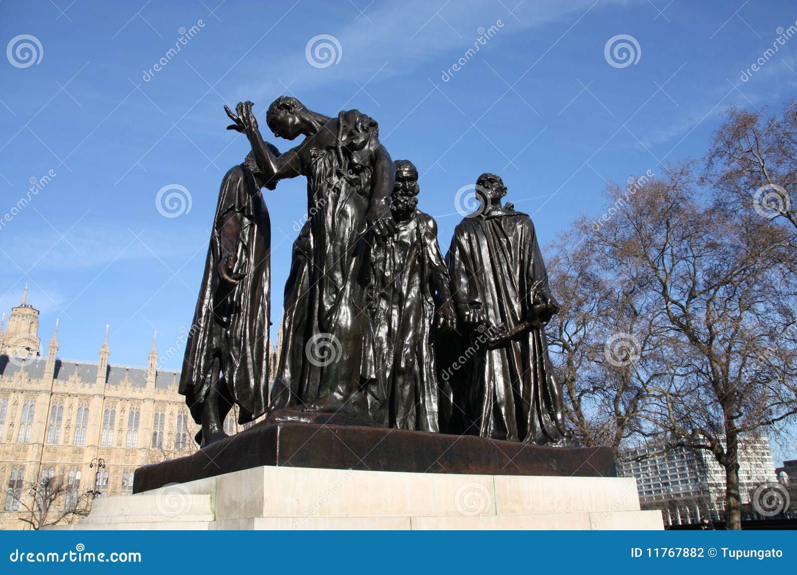 Rodin sculpture stock photo. Image of statue, england - 11767882