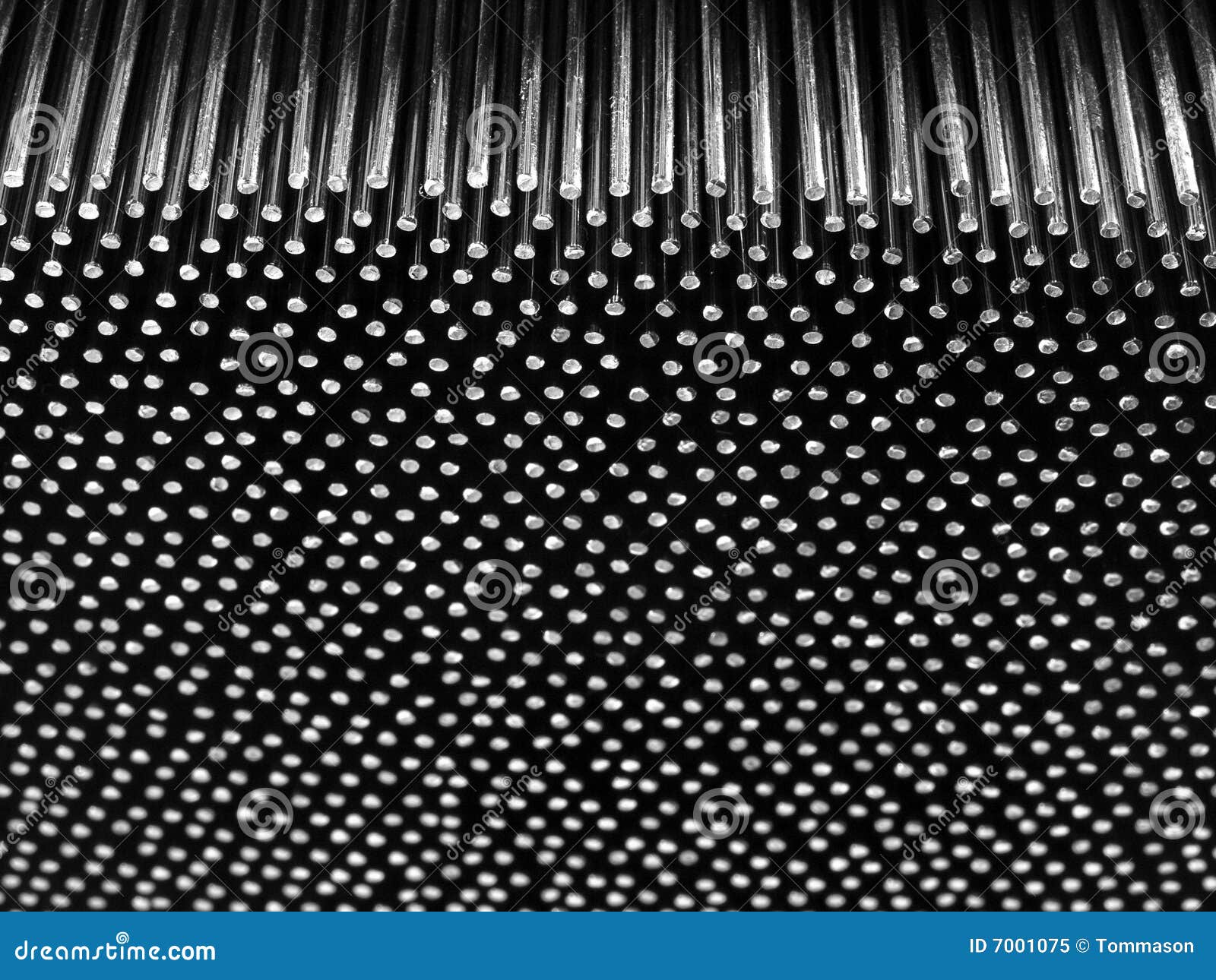 Rods stock image. Image of metal, rows, spots, ends, rods - 7001075