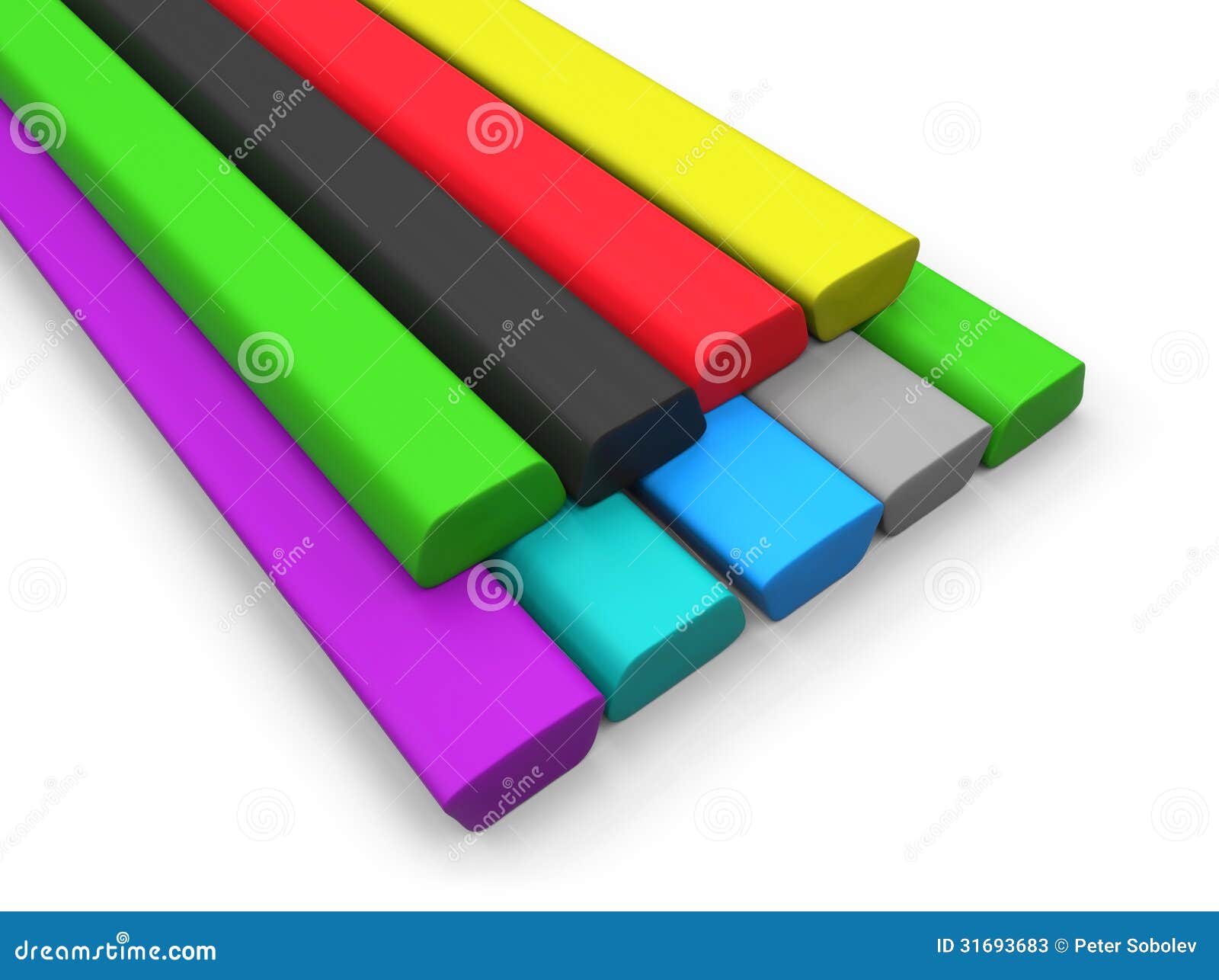 Rods of plastic stock illustration. Illustration of isolated - 31693683