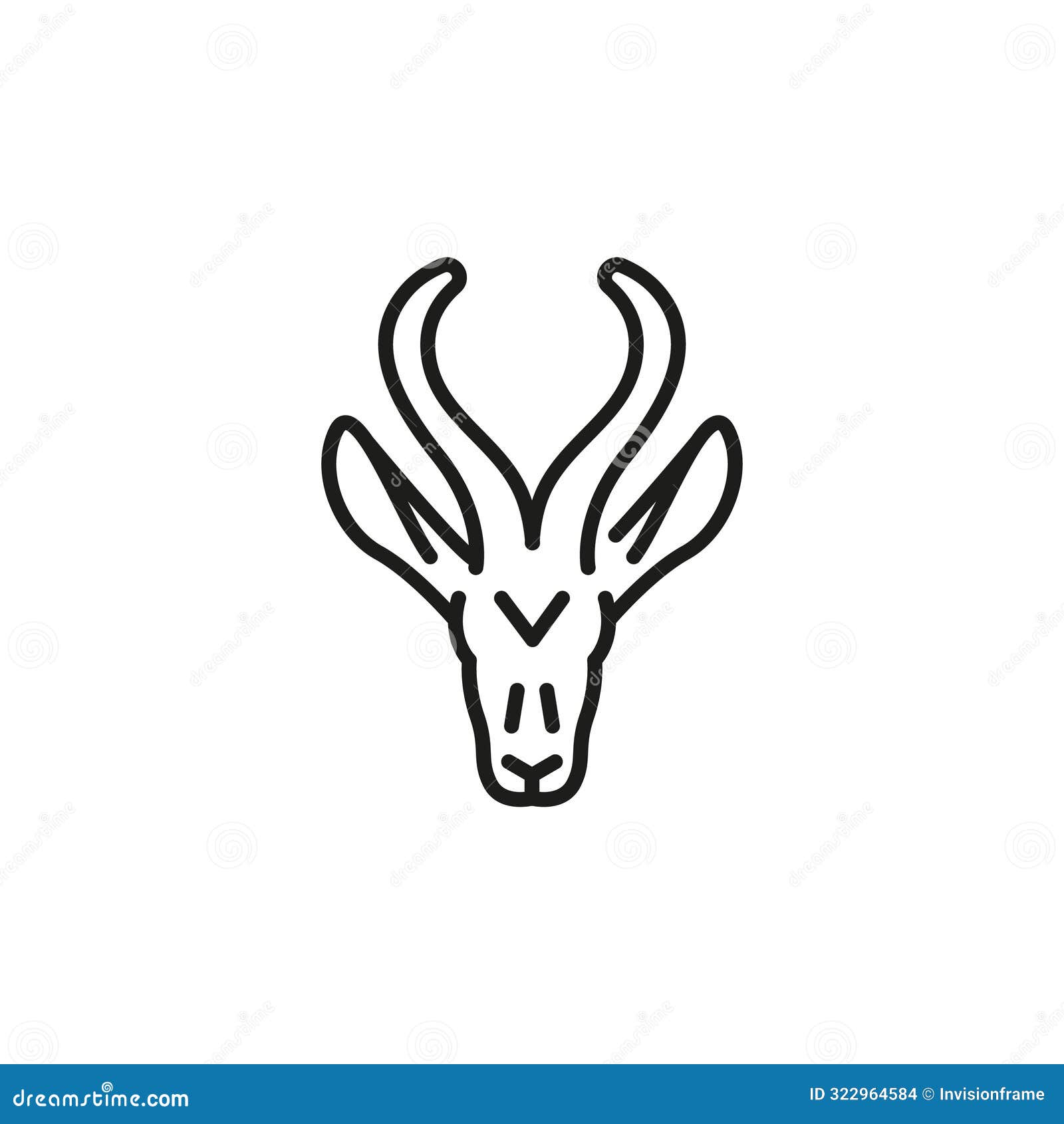 Roe Deer Icon stock illustration. Illustration of symbolic - 322964584