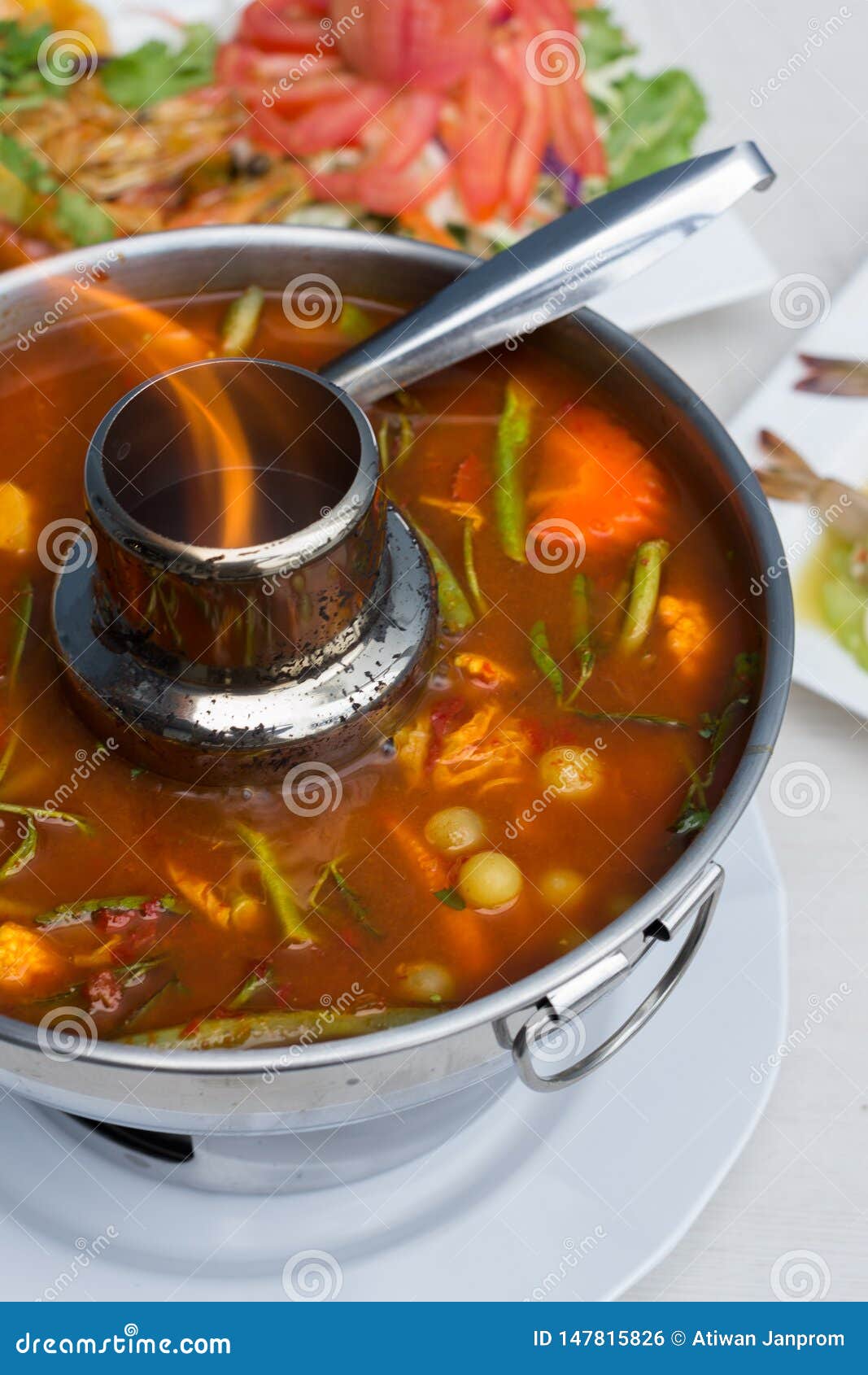 Roe of Giant Catfish in Spicy Sour Soup Stock Photo - Image of ryeo ...